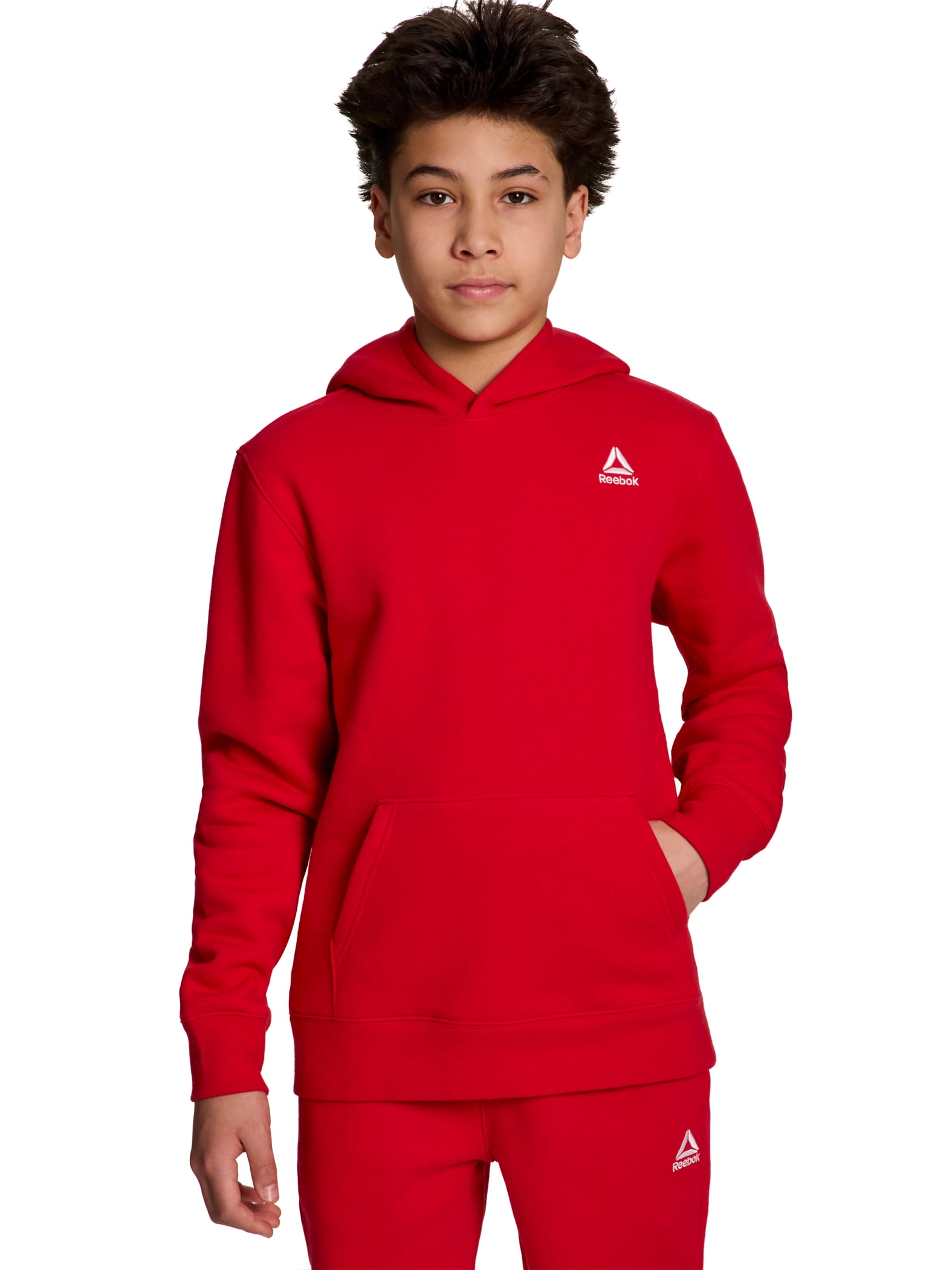 Reebok Boy's Athletic Game Day Fleece Pullover Hoodie, Sizes 4-18 ...