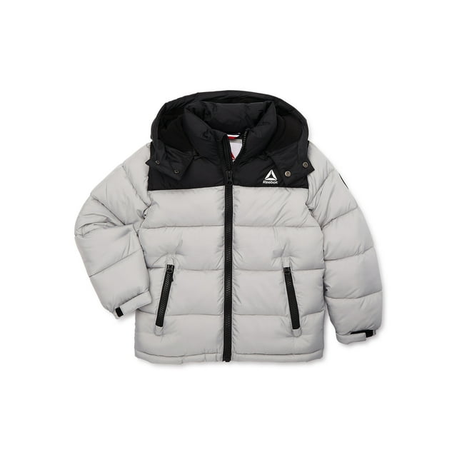Reebok Boy’s Colorblock Hooded Heavyweight Puffer Jacket, Sizes 8-20 ...