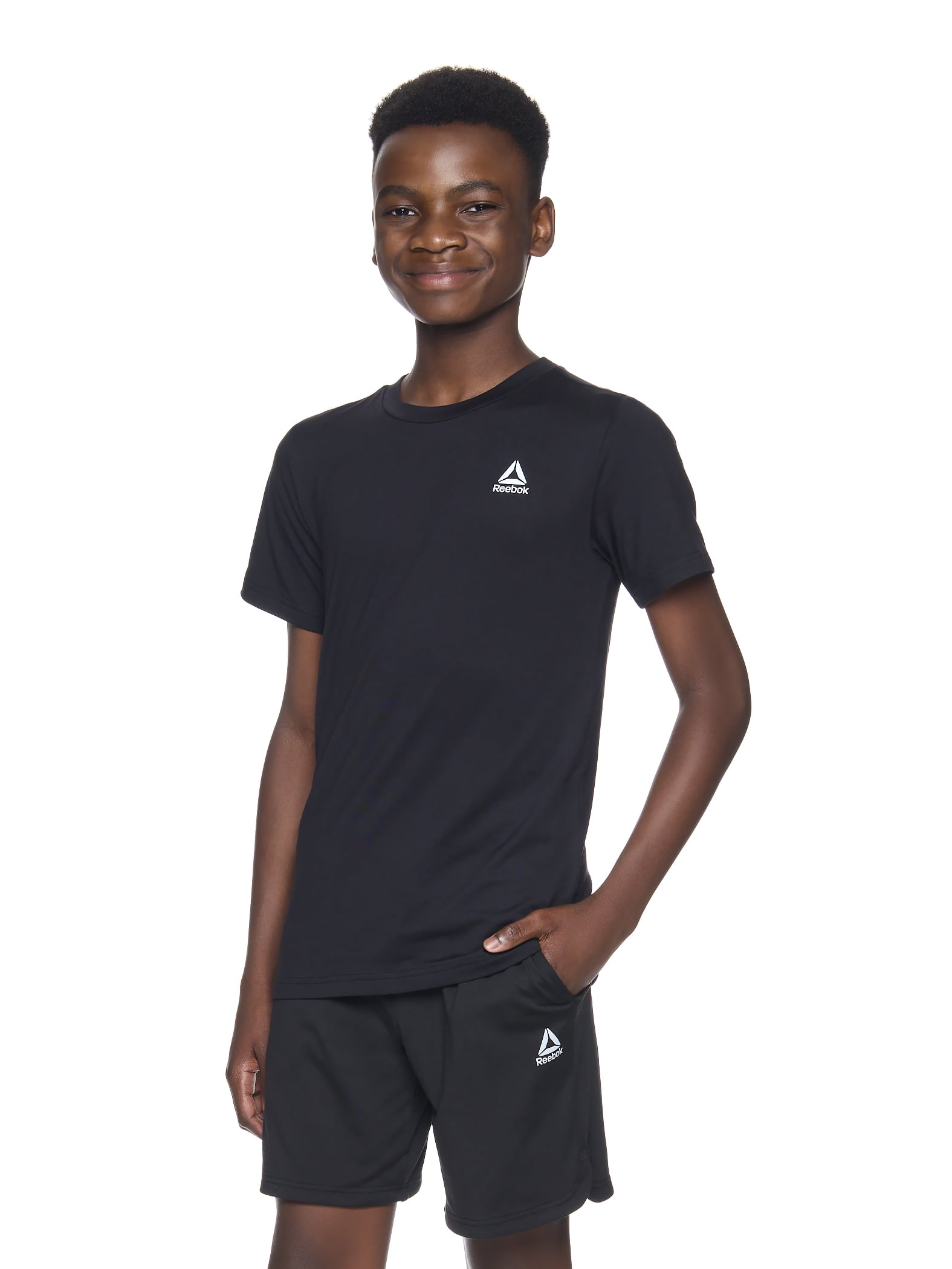 Reebok Boys Delta Core Tee, Sizes 4-18, Polyester Spandex Athleisure ...