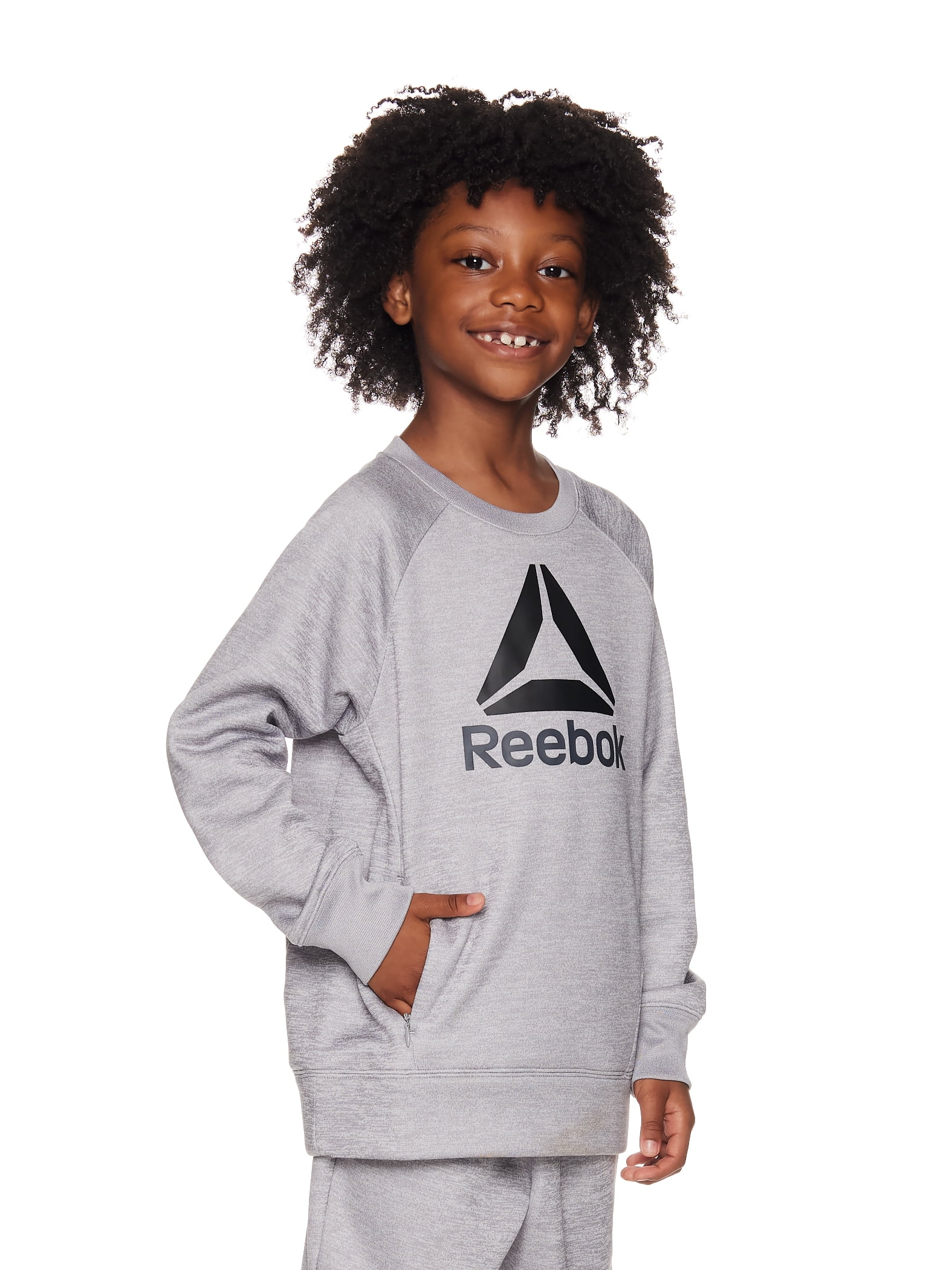 Reebok Boys Essential Fleece Crewneck, Sizes 4-18 - Walmart.com