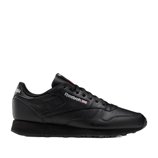 Reebok Classic Leather 100008494 Unisex Core Black Low Top Sneaker ...