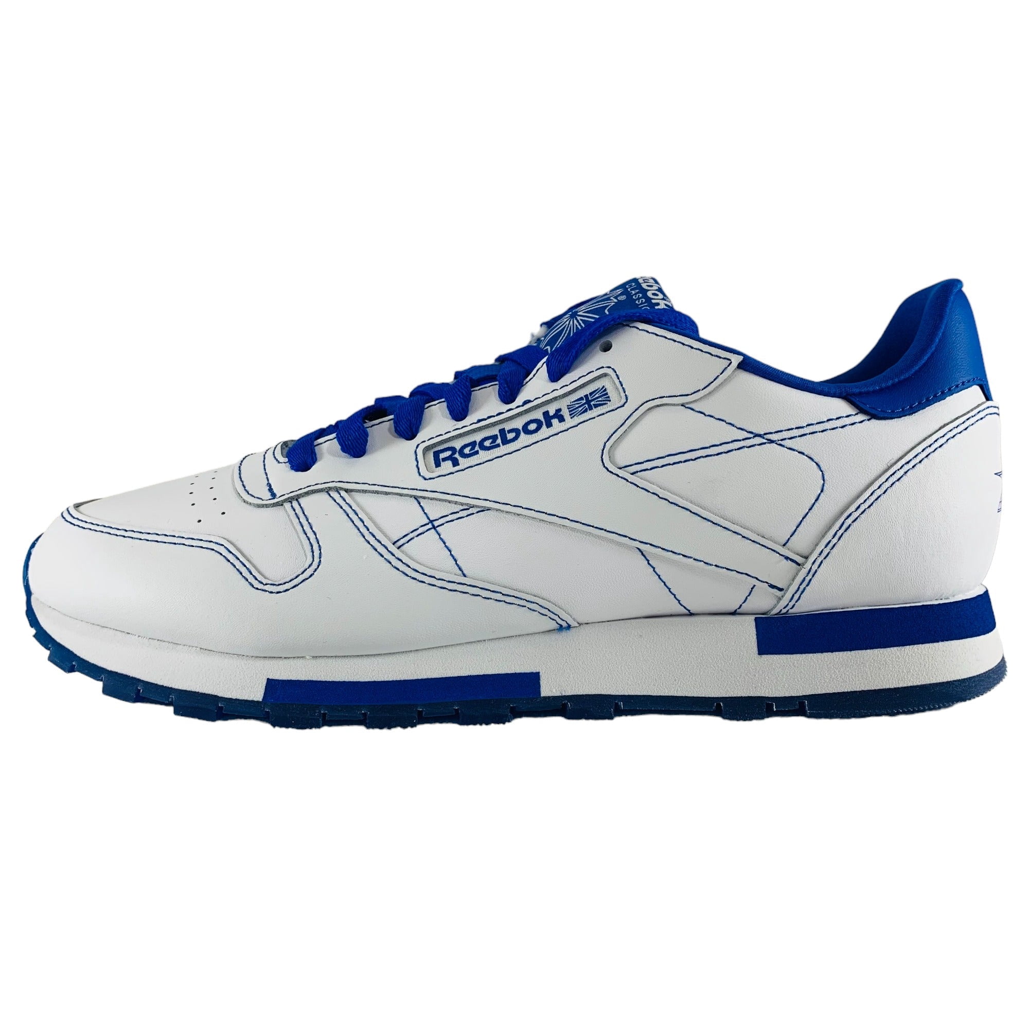 Reebok Classic Leather White Blue Sneakers, New Men's Shoes GW0149, Men ...