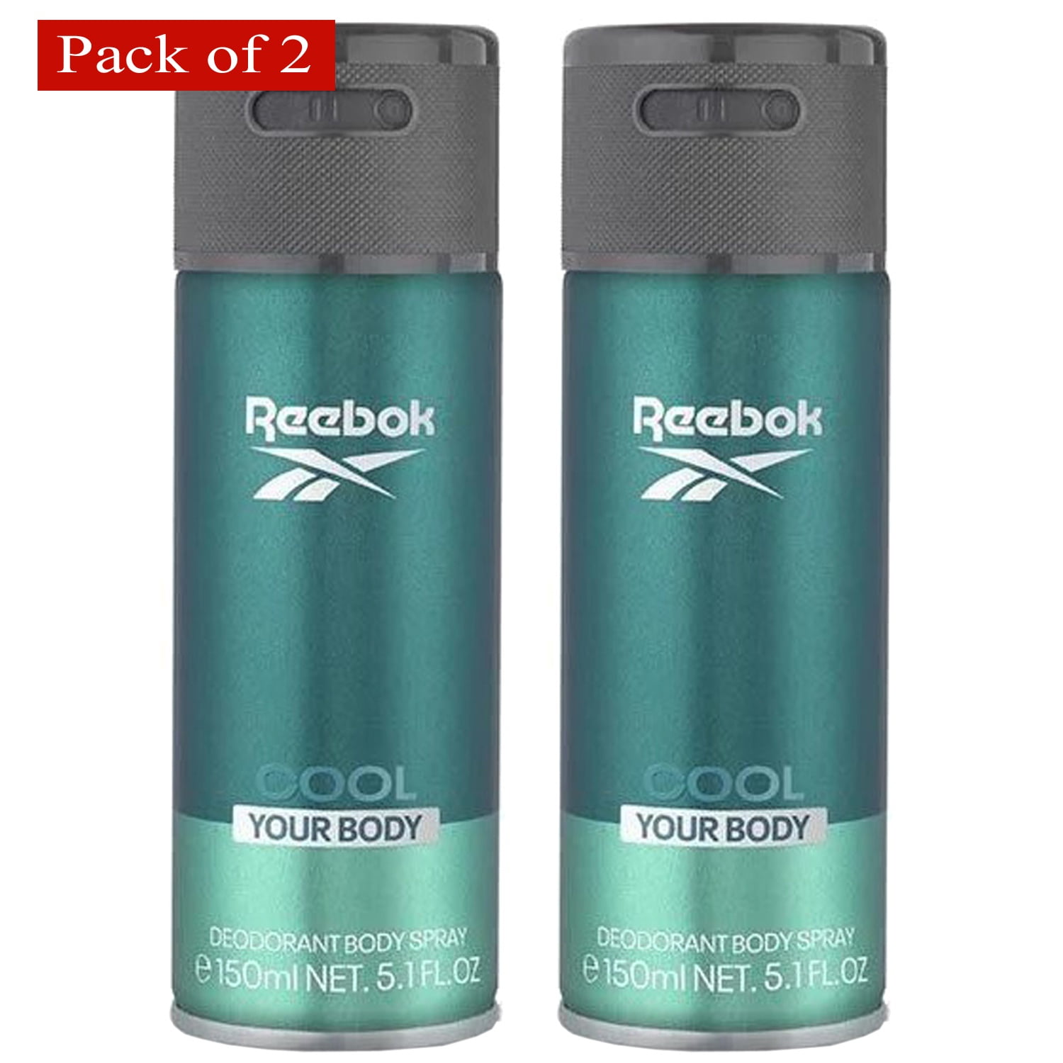Reebok Cool Your Body Deodorant Body Spray for Men (150ml) (Pack of 2 ...