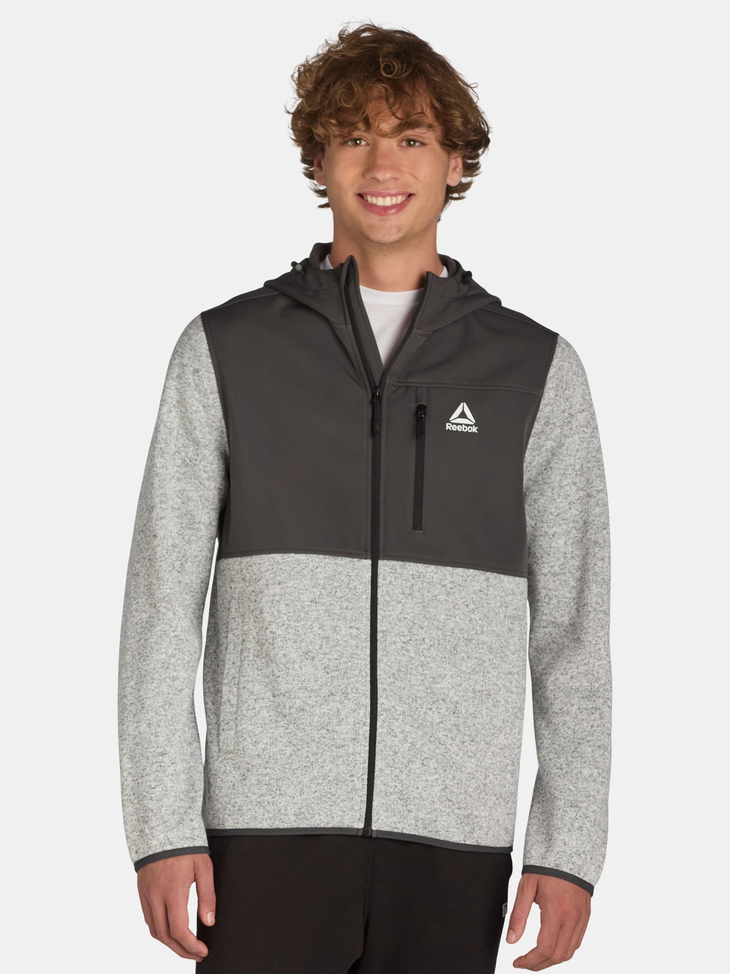 Reebok Men's Hooded Sweater Fleece Jacket, Sizes M-2XL, Versatile and ...