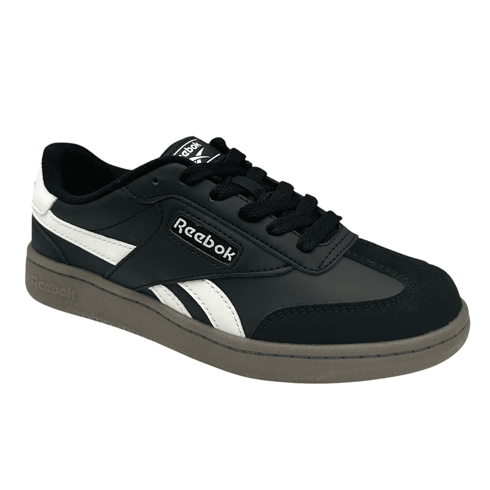 Reebok Forte Lounger Youth Boy's Casual Sneaker Size 2 Black/White Lace ...