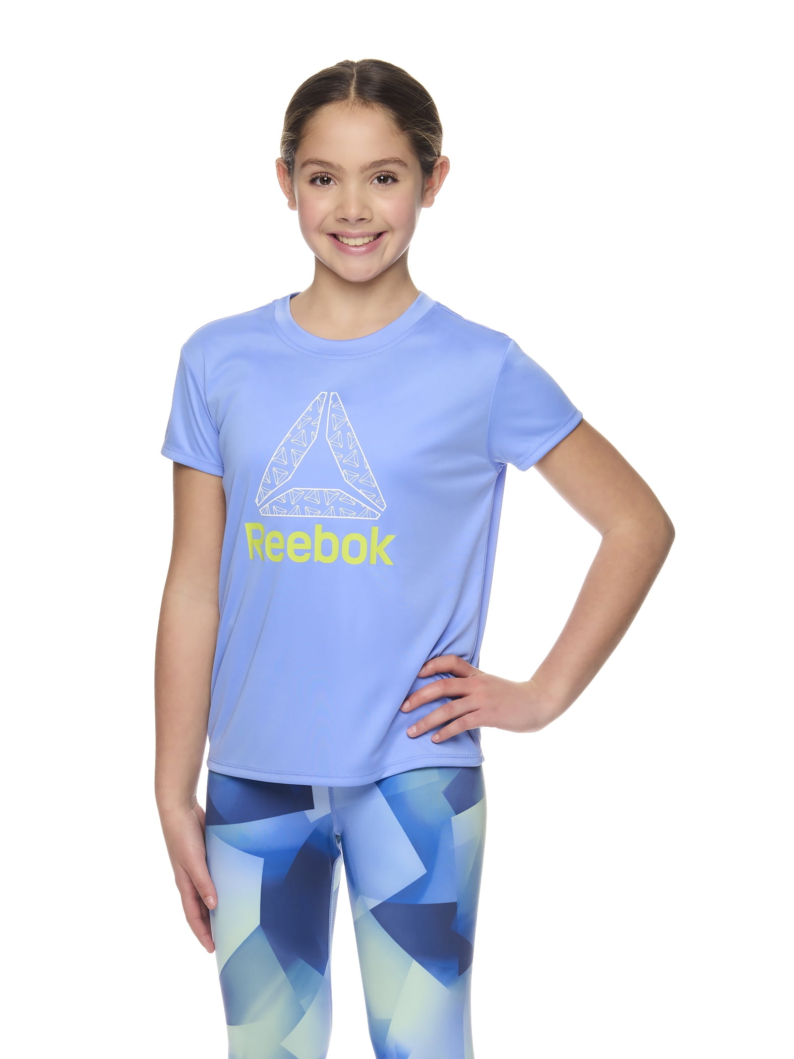 Reebok Girl’s Active Graphic Short Sleeve Tee, Sizes 4-18 - Walmart.com