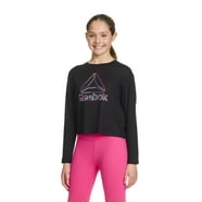 Athletic Works Girls Active Graphic Crop T-Shirt - Walmart.com