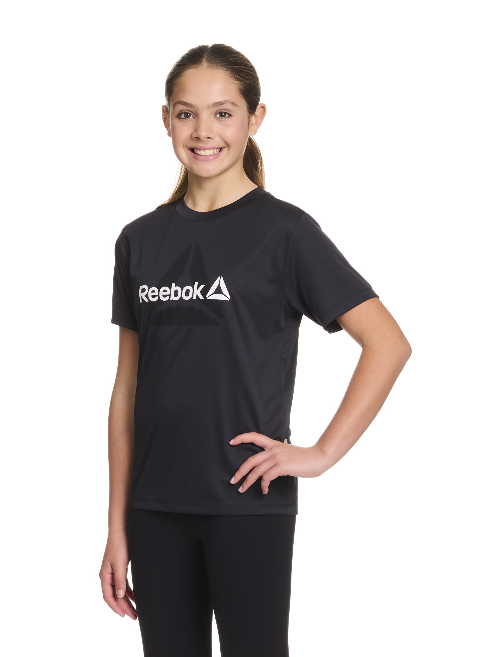 Reebok Girls Athletic Graphic T-Shirt - Polyester Tee - Walmart.com