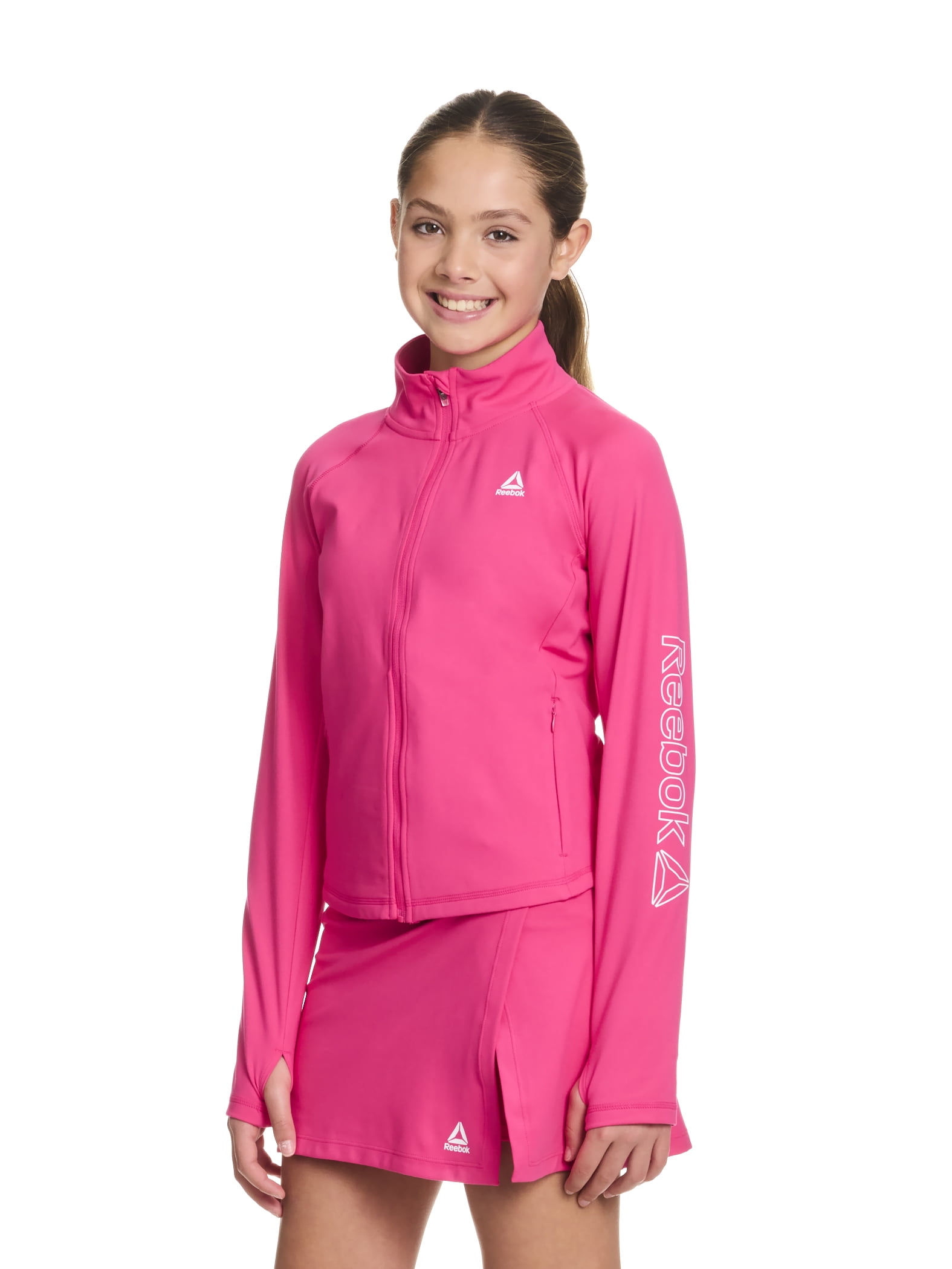Reebok Girl's Performance Full Zip Jacket, Sizes 4 - 18 - Walmart.com
