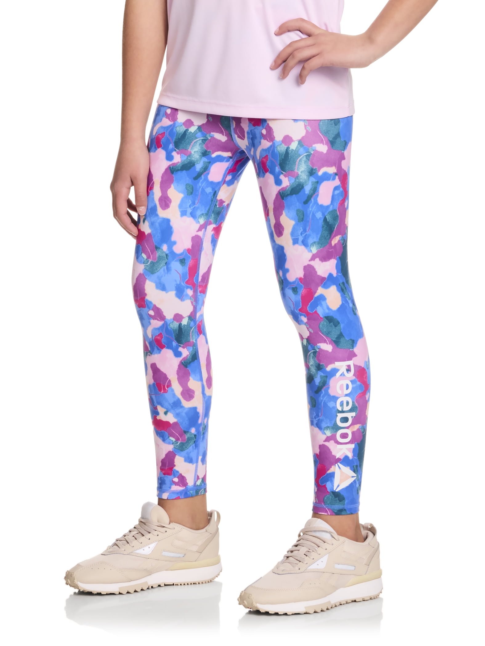Reebok Girls Printed 7/8 Active Leggings - Comfort for Girls - Walmart.com