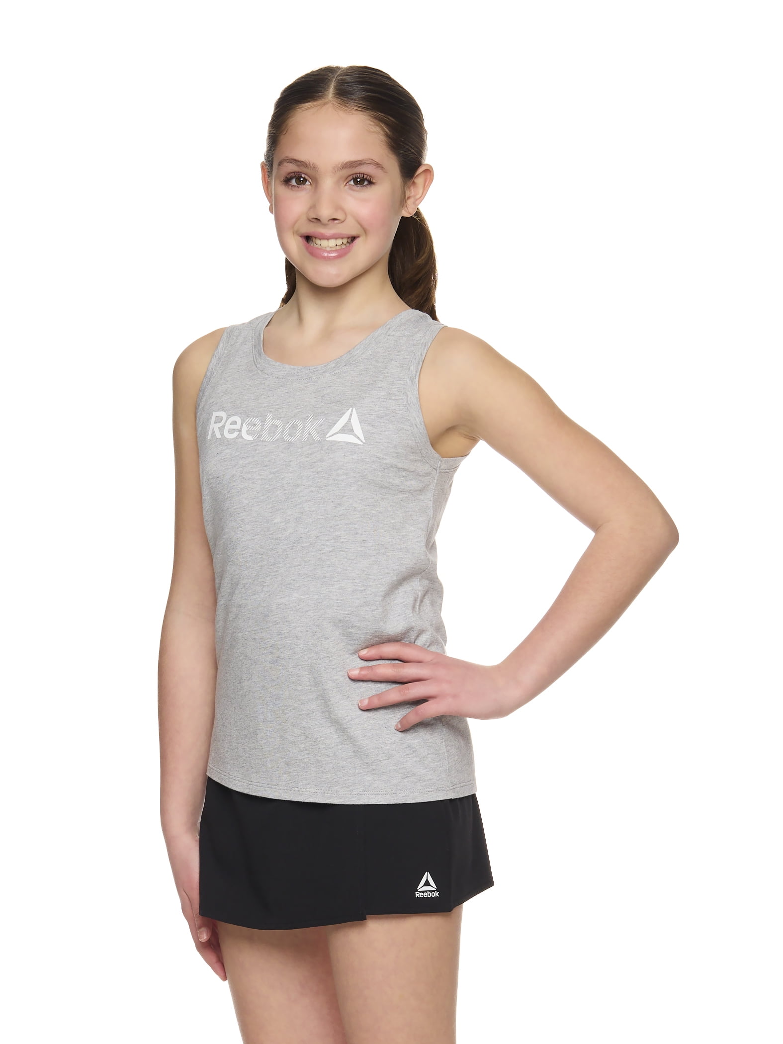 Reebok Girls Athletic Tank Top - Graphic Print, Sleeveless - Walmart.com