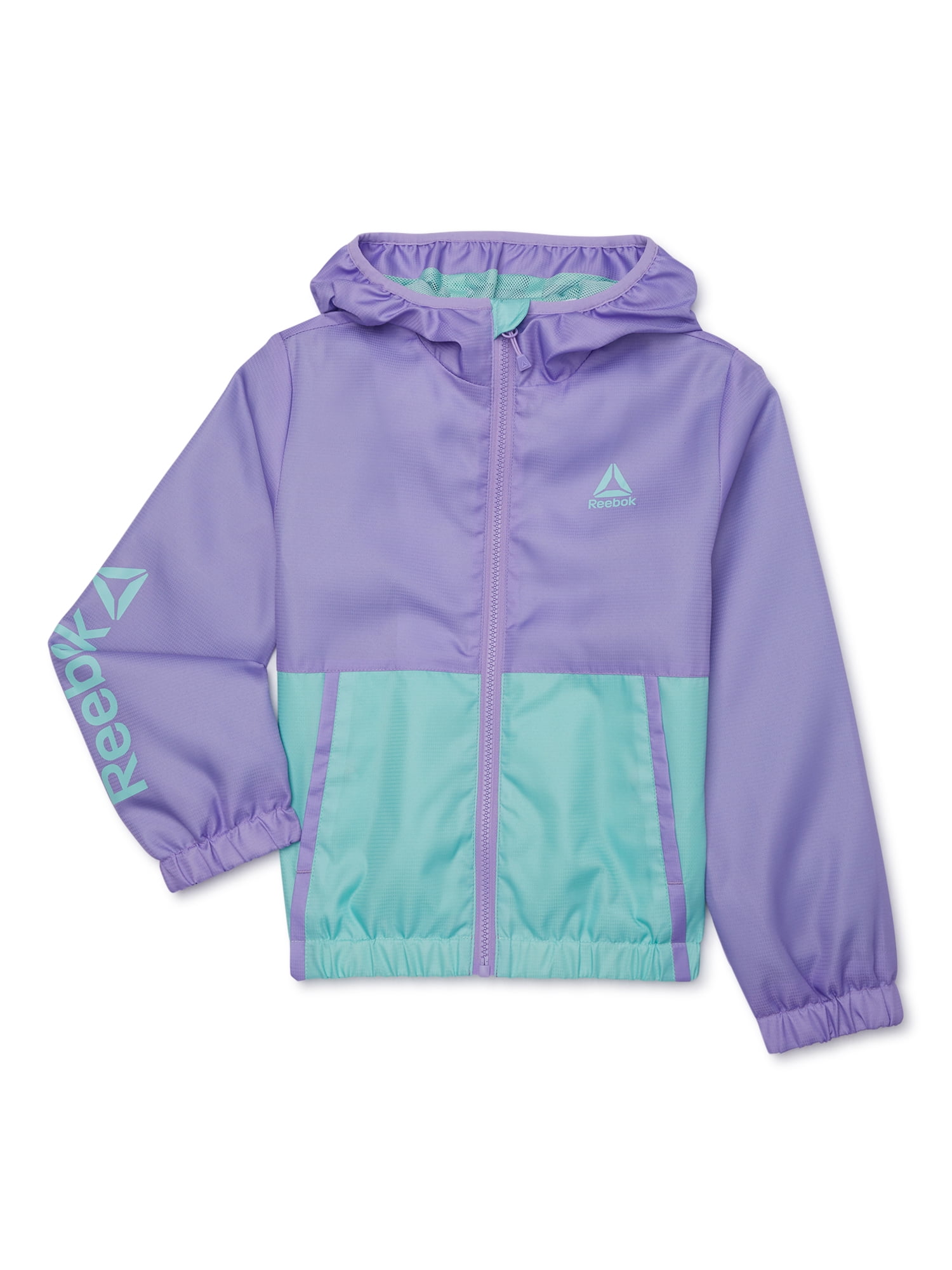Reebok Girls Color Block Windbreaker Jacket, Sizes 4-18 - Walmart.com