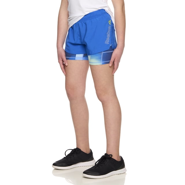 Reebok Girls Double Layered Running Short, Sizes 4-18 - Walmart ...