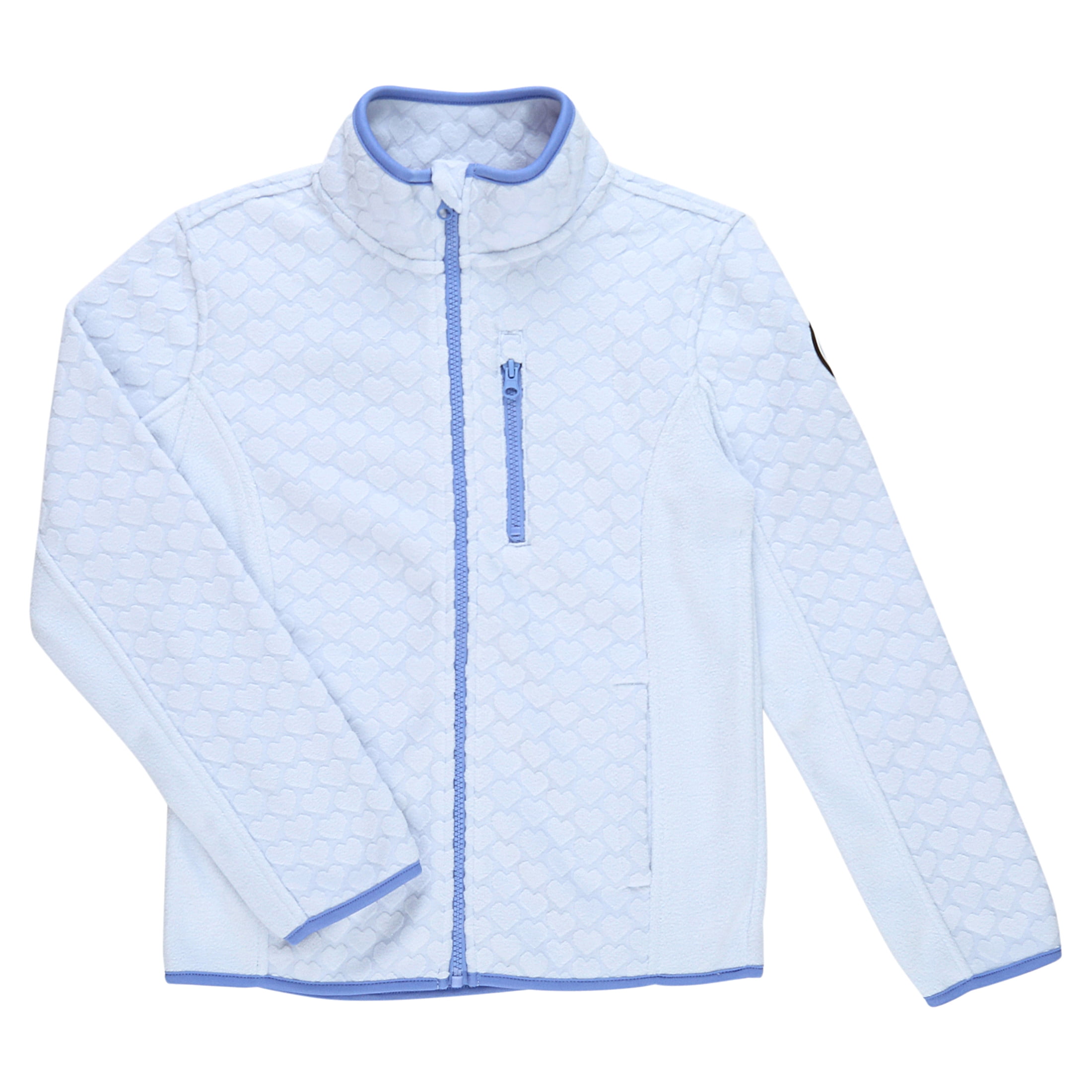 Reebok Girls Fleece Jacket - Embossed Hearts - XS-XXL Sizes - Walmart.com