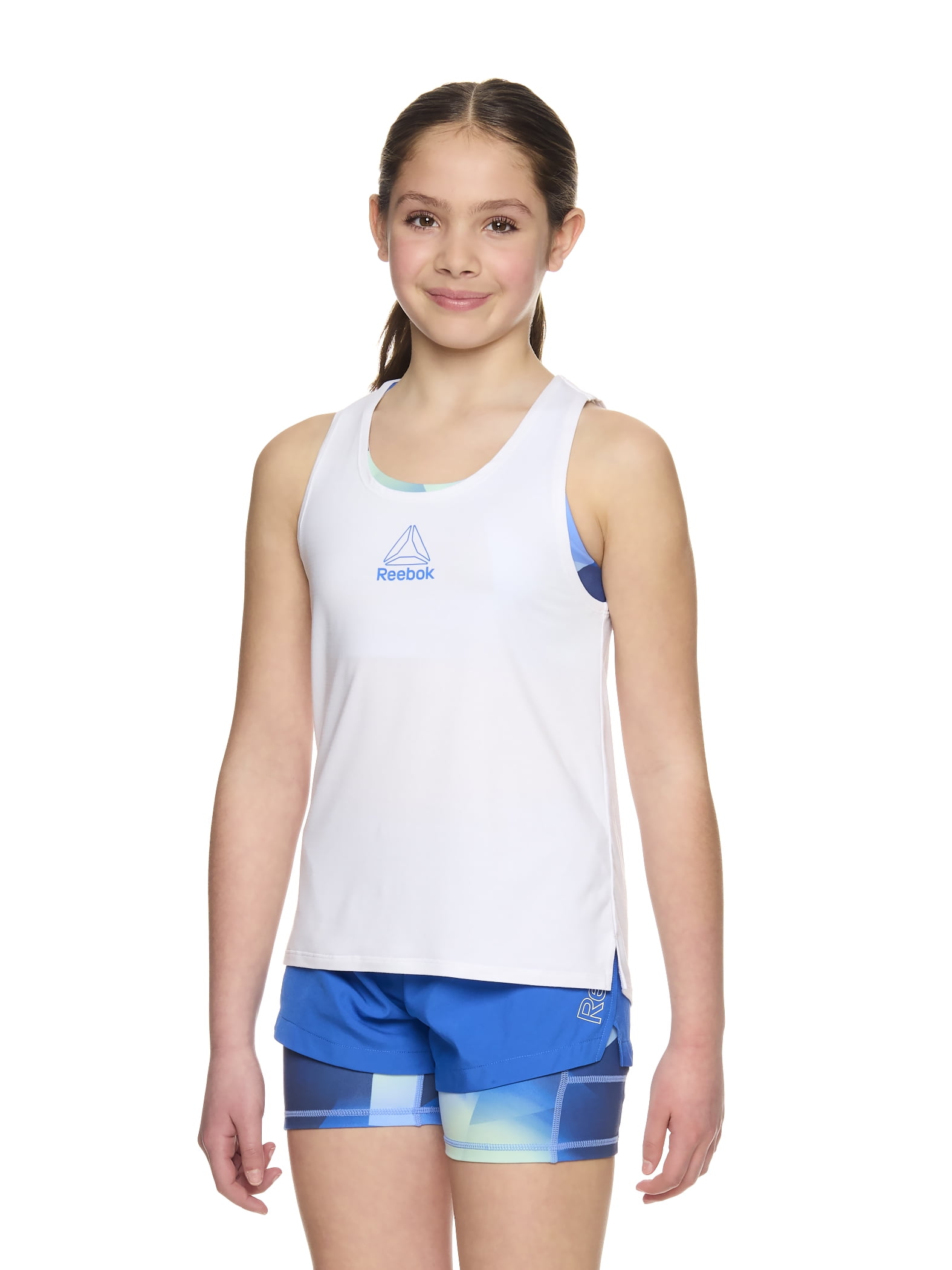 Reebok Girls Graphic Tank Top with Built in Bra, Sizes 4-18 - Walmart.com
