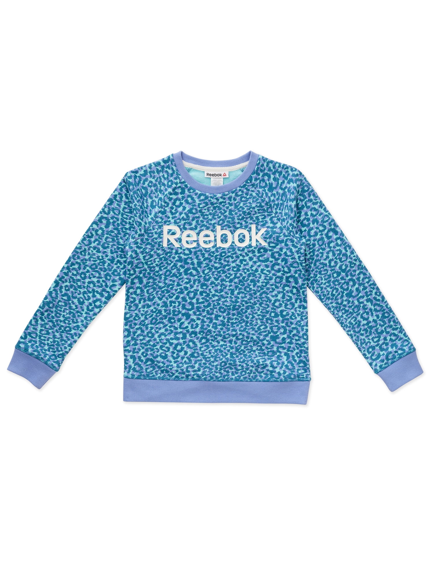 Reebok Girls Leopard Crewneck Sweatshirt, Sizes 4-18 - Walmart.com