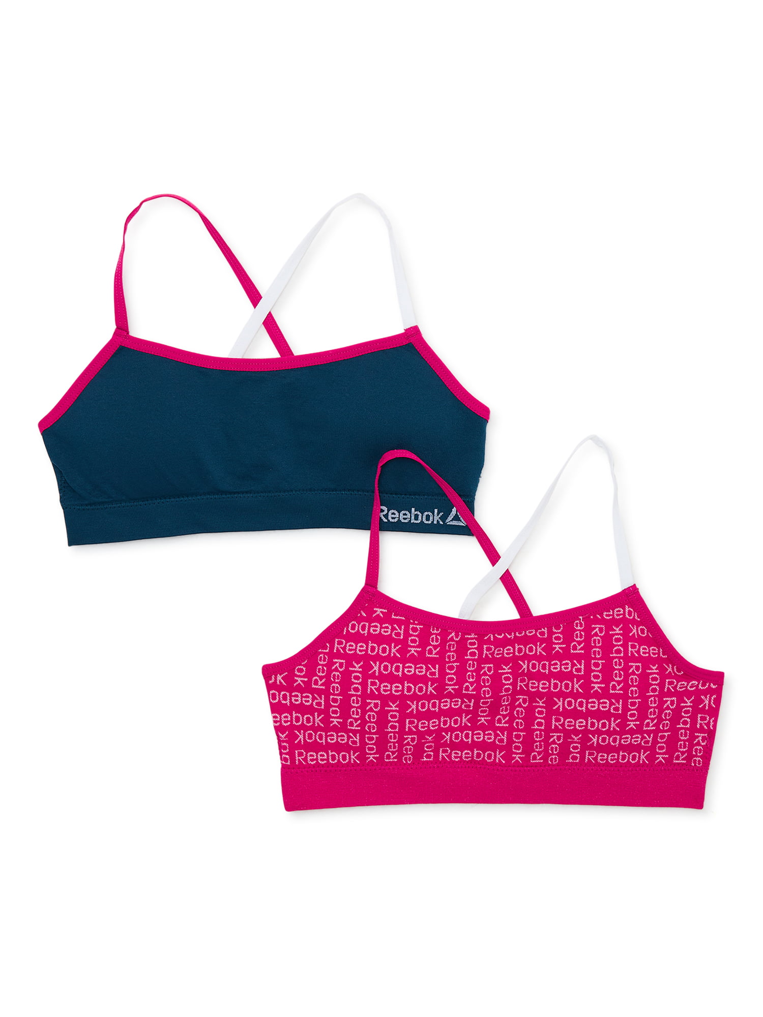 Wonder Nation Girls Seamless Lace Bralette 2-Pack, Sizes 30-38 ...