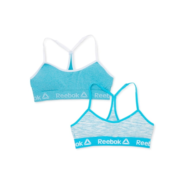 Reebok Seamless T-Back Bralettes - 2-Pack Lightweight Bras - Walmart.com