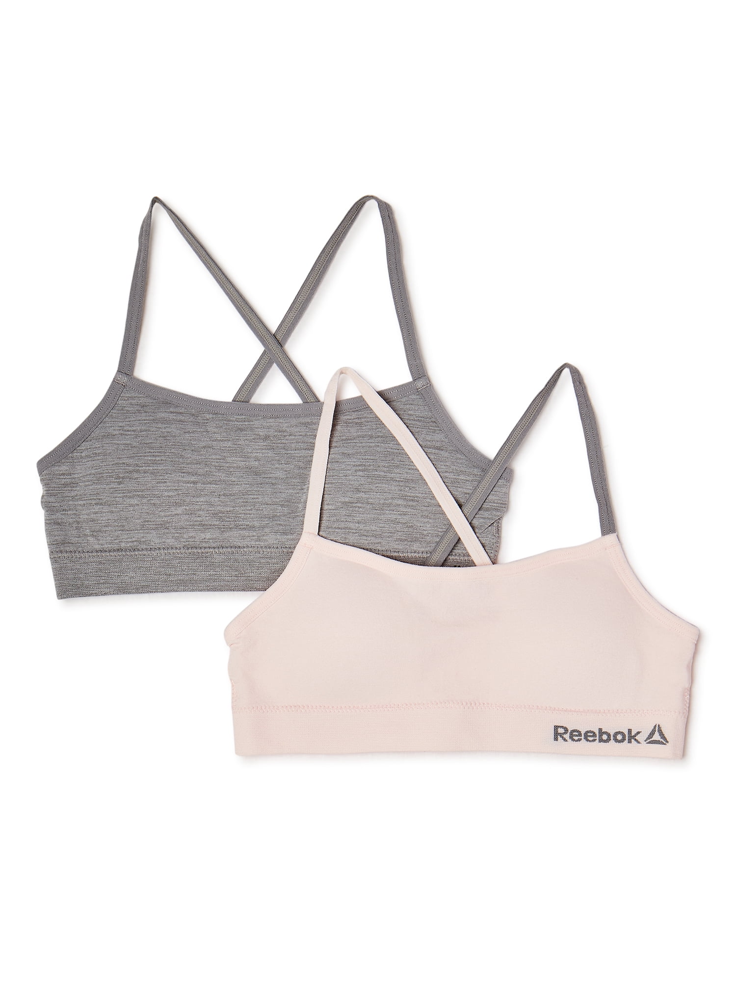Reebok Girls Seamless Strappy Bralettes, 2-Pack - Walmart.com