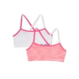 Wonder Nation Girls Seamless Lace Bralette 2-Pack, Sizes 30-38 ...