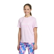 Athletic Works Girl's Active Short Sleeve T-Shirt, Sizes 4-18 & Plus ...