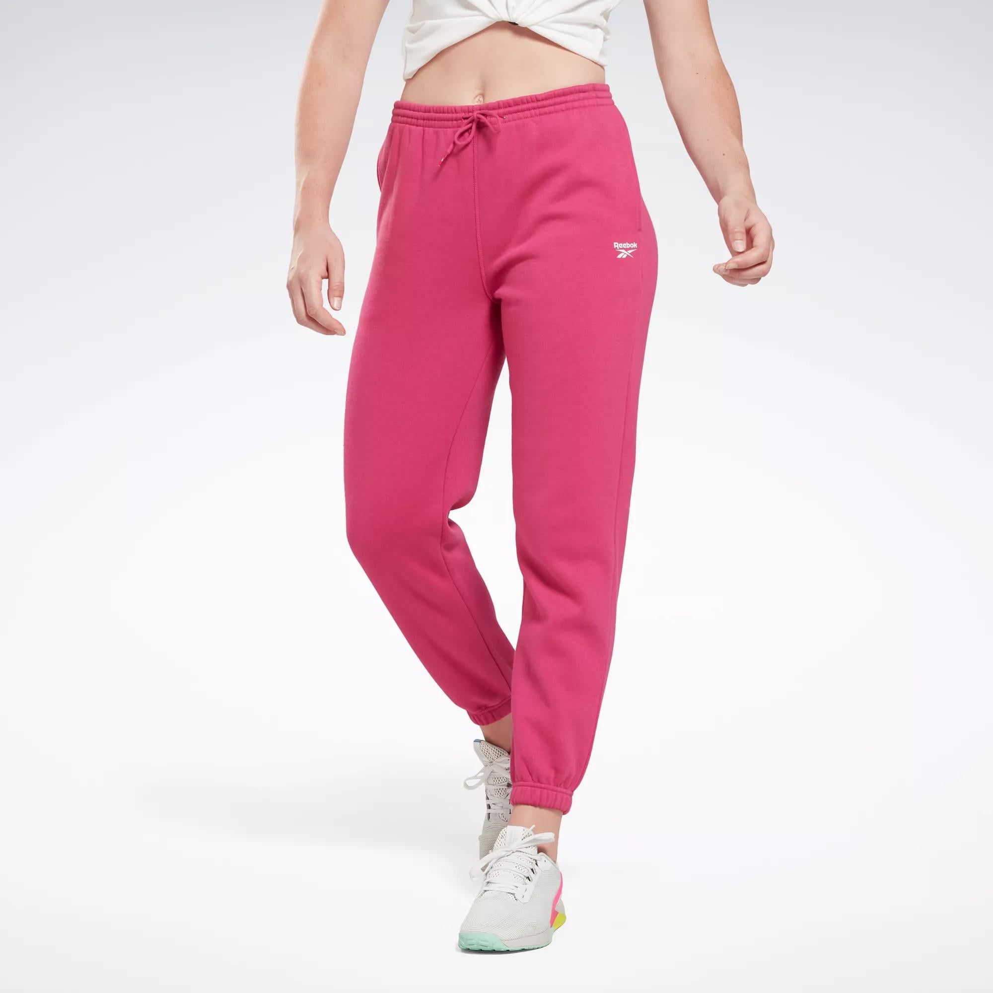 Reebok Women's Fleece Joggers, Tapered Slim Fit Sweatpants, Comfortable ...