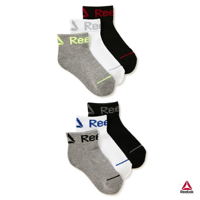 Reebok Kids Boy's Pro Series Cushion Ankle Socks, 6 Pack - Walmart.com