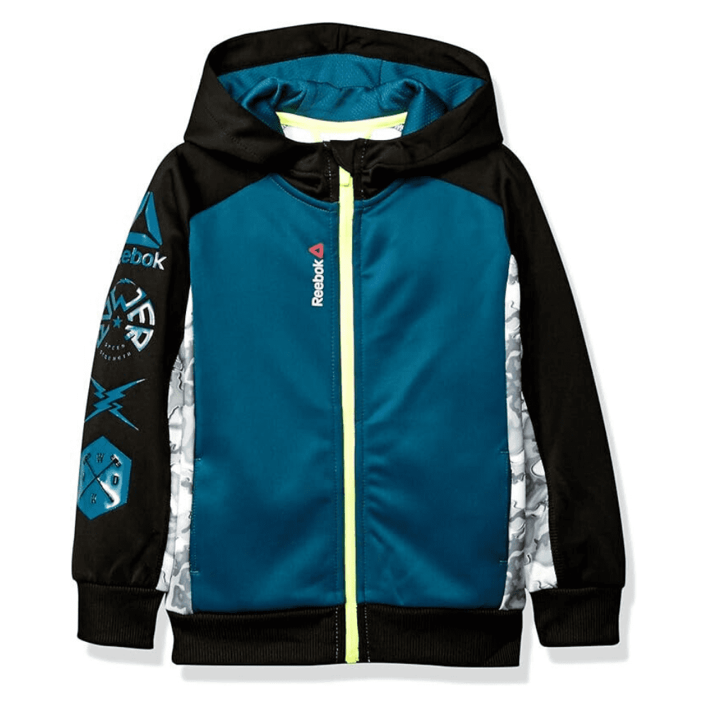 Reebok Little Boys' Warm Zip Up, QBH52154, Black, Size 5 , MSRP $42 ...