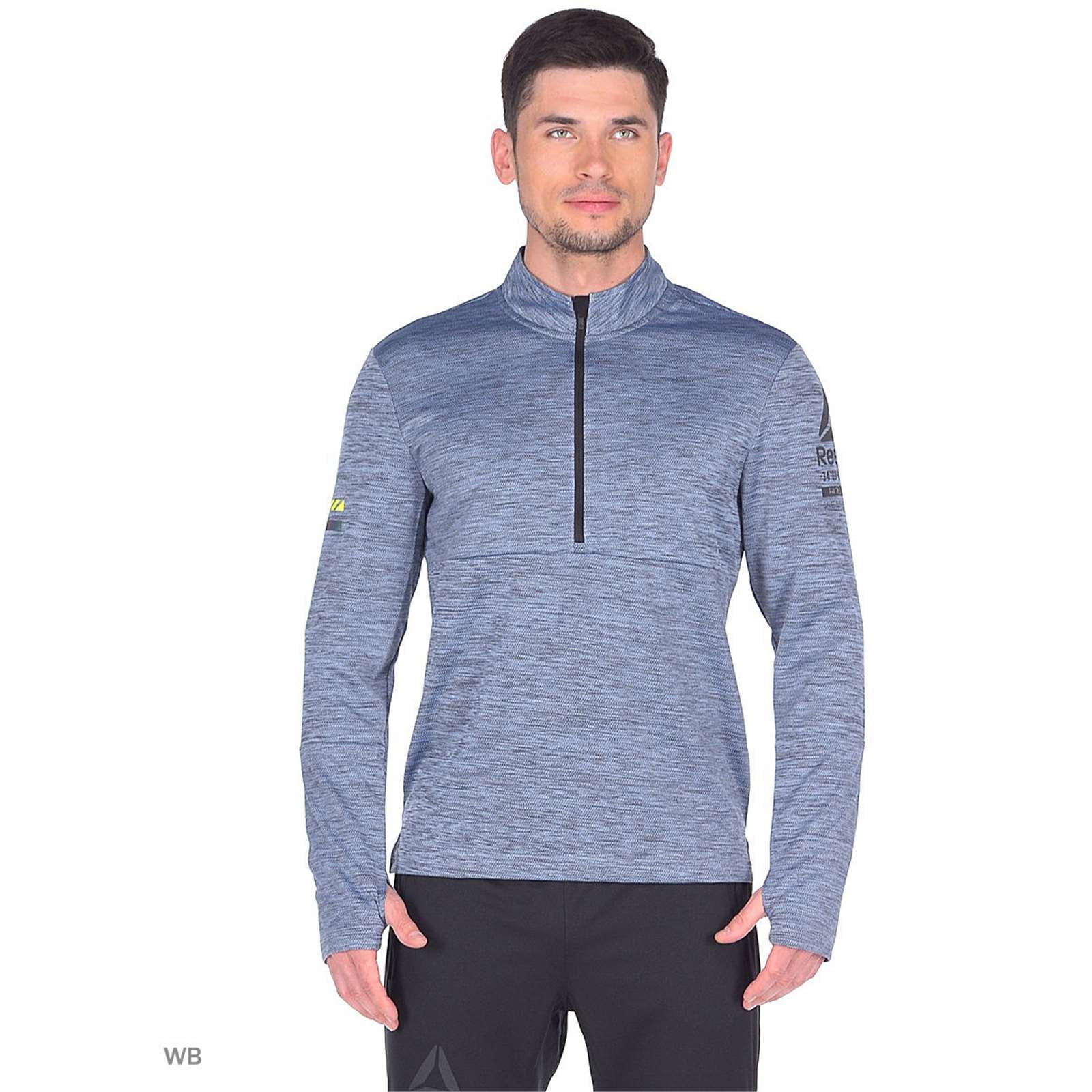 Reebok Men Atletic Clothing One Series Running Long Sleeve 1/2 Zip ...