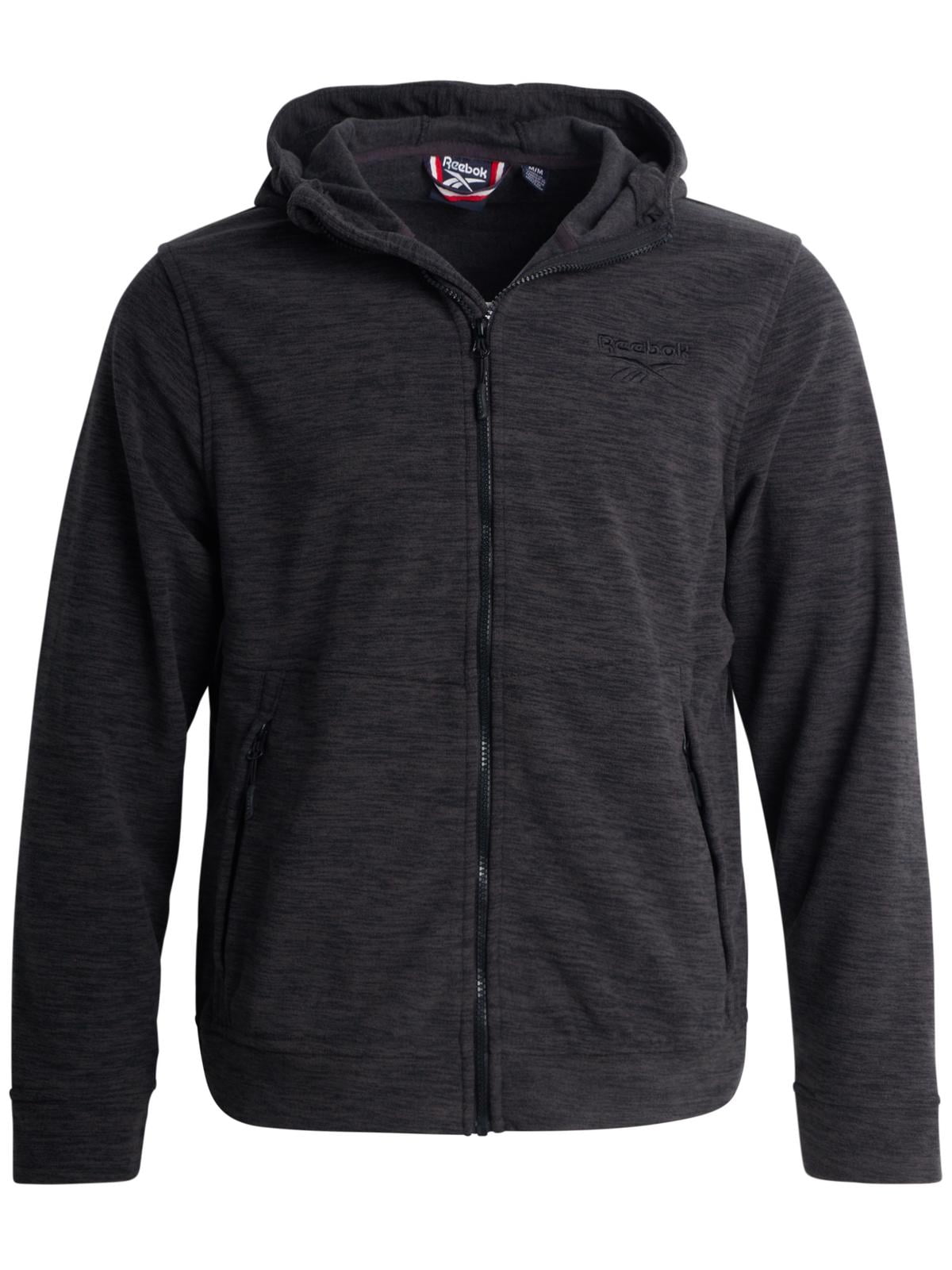 Reebok Men' Comfy Polar Fleece Zip Up Jacket - Walmart.com