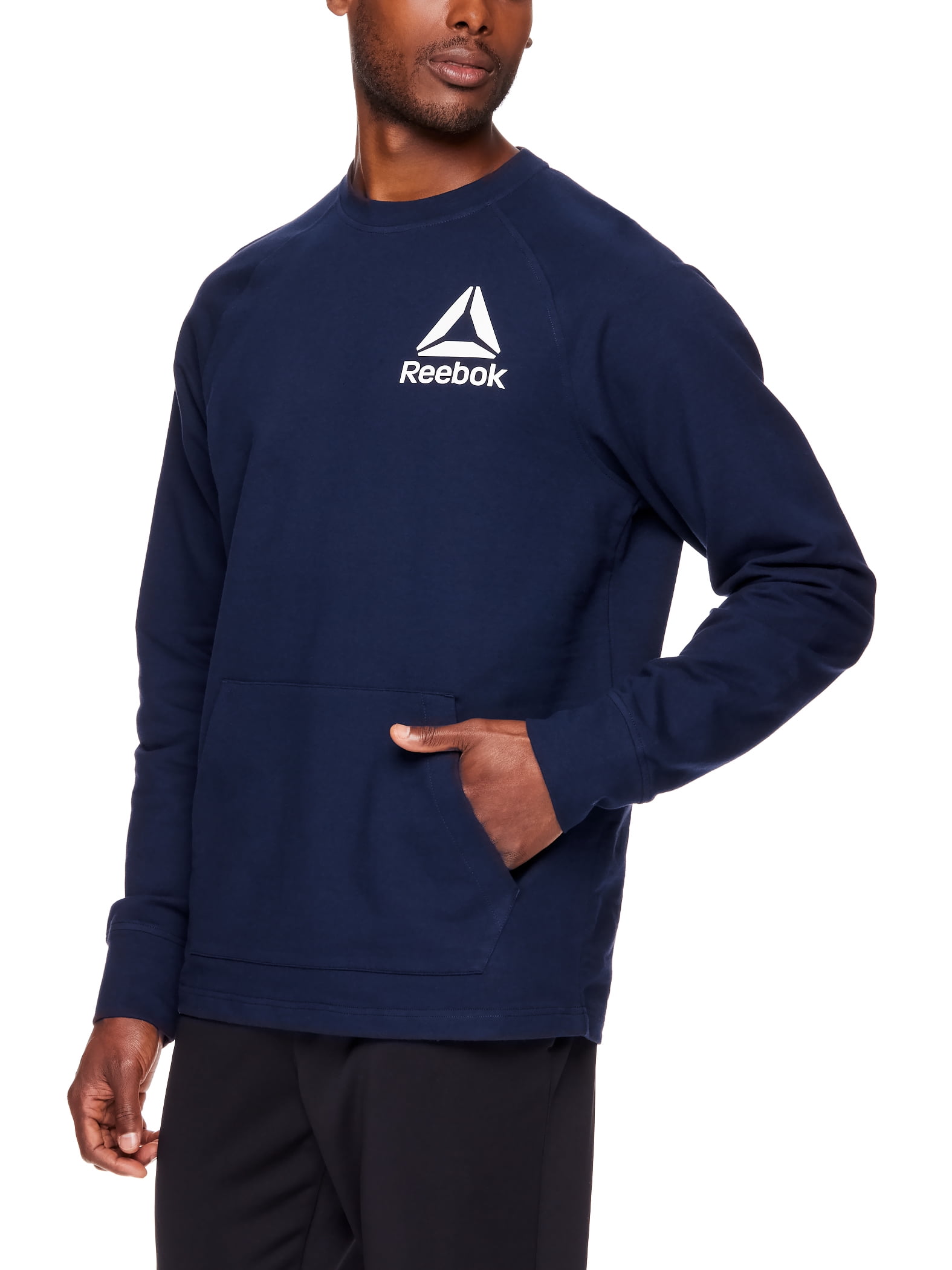 Reebok Men's Crewneck Sweater, French Terry, Kangaroo Pocket, up to 3XL ...