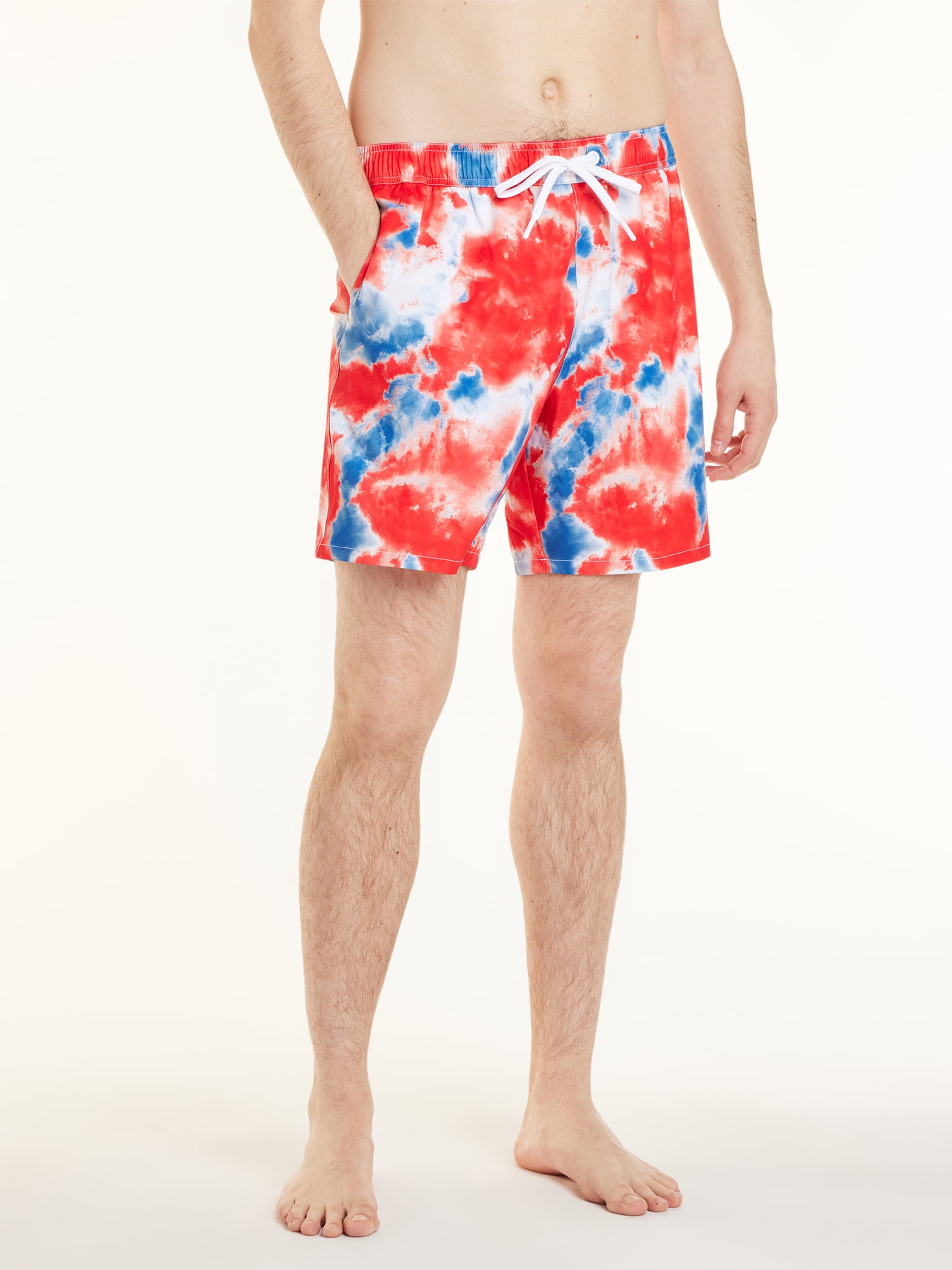 Reebok Men’s & Big Men's Printed Swim Trunks with Compression Liner ...