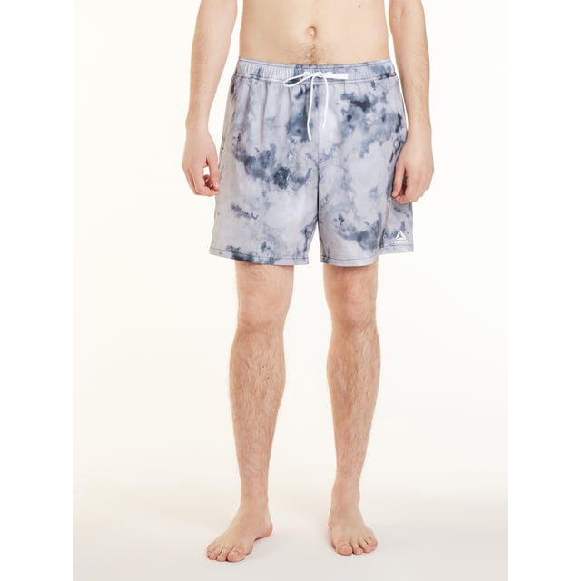 Reebok Men’s & Big Men's Printed Swim Trunks with Compression Liner ...