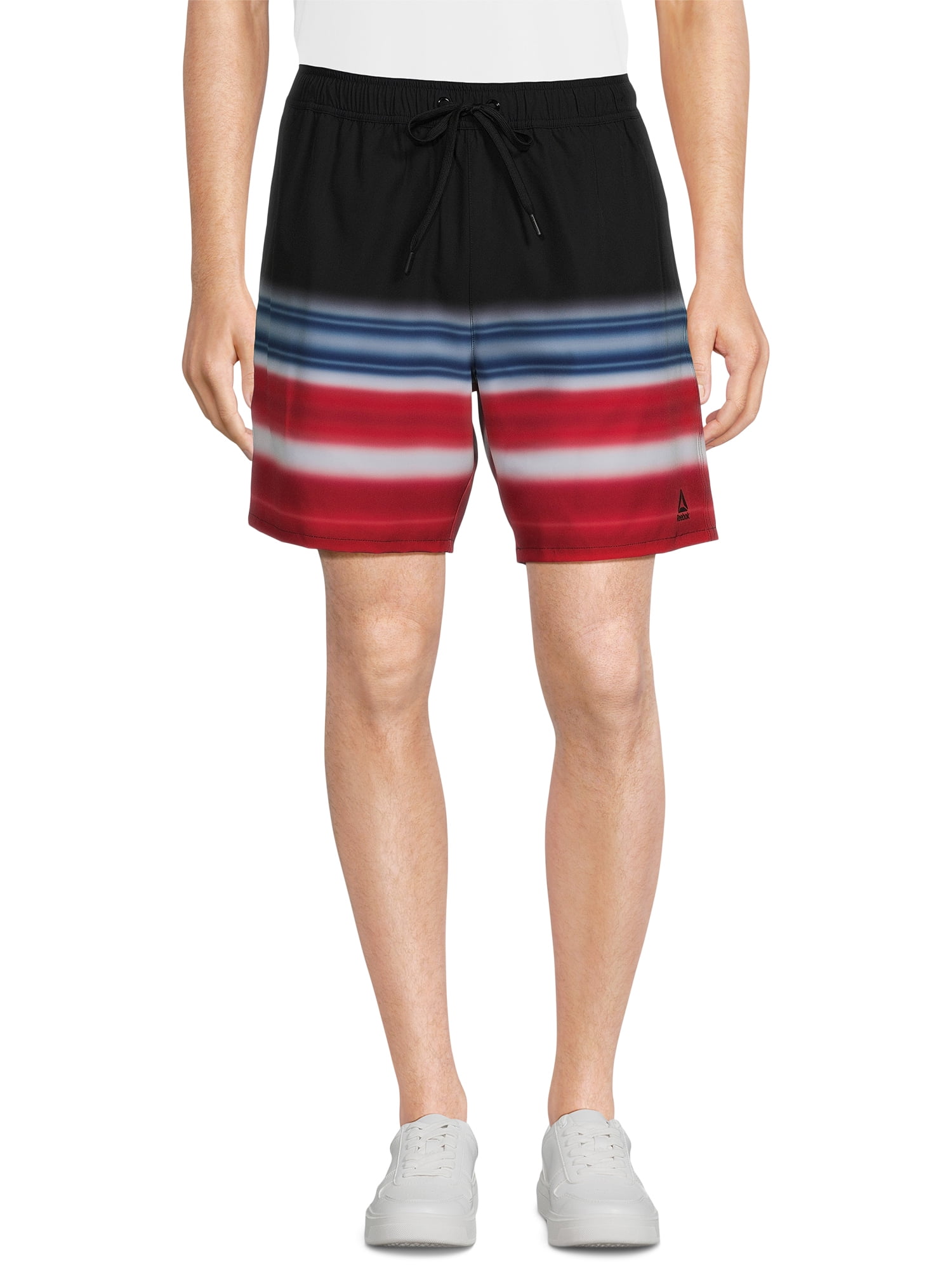 Reebok Men’s & Big Men's Printed Swim Trunks with Compression Liner ...