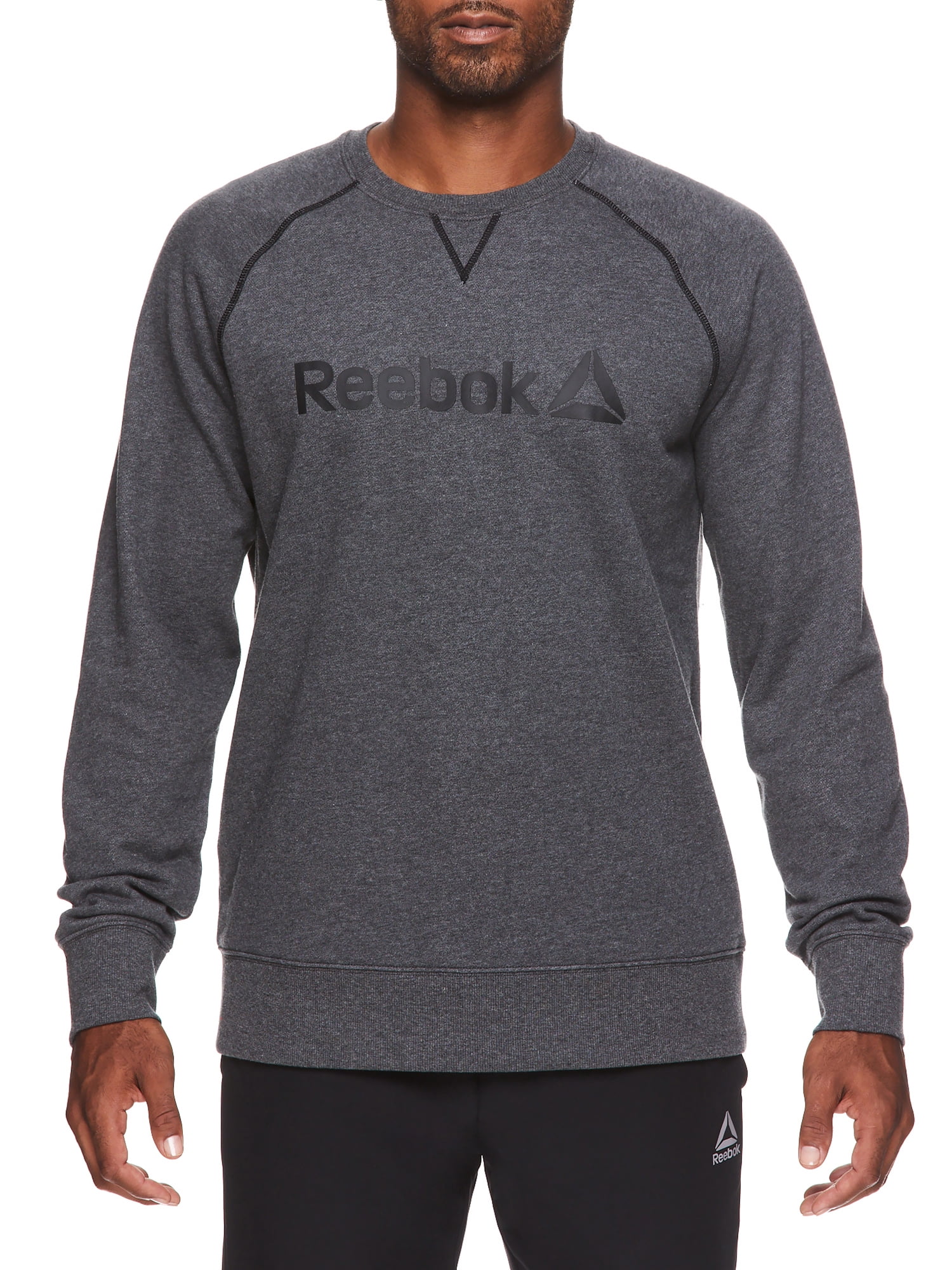 Reebok Men's Crewneck Sweatshirt, Long Sleeves, Sizes XS-3XL, Moisture ...
