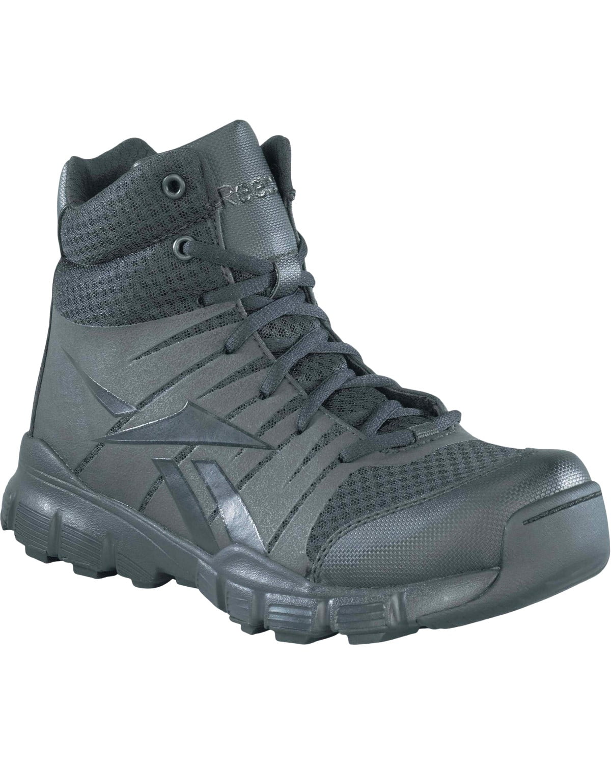 Reebok Men's Dauntless Tactical Side-Zip Work Boot Black 6 EE US ...