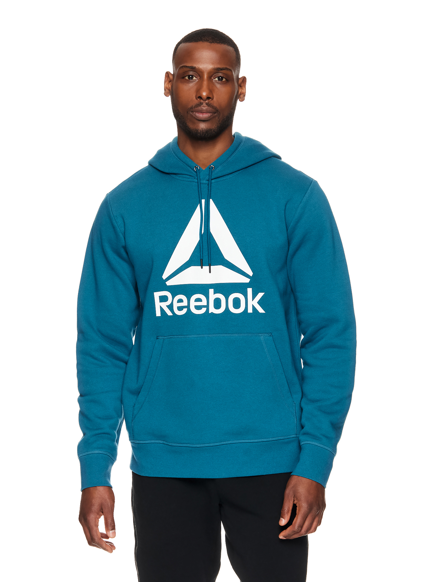 Reebok Men's and Big Men's Delta Logo Fleece Hoodie Sweatshirt, Sizes S ...