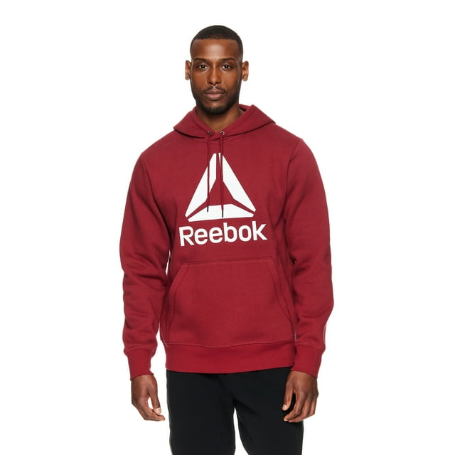 Reebok Men's and Big Men's Delta Logo Fleece Hoodie Sweatshirt, Sizes S ...