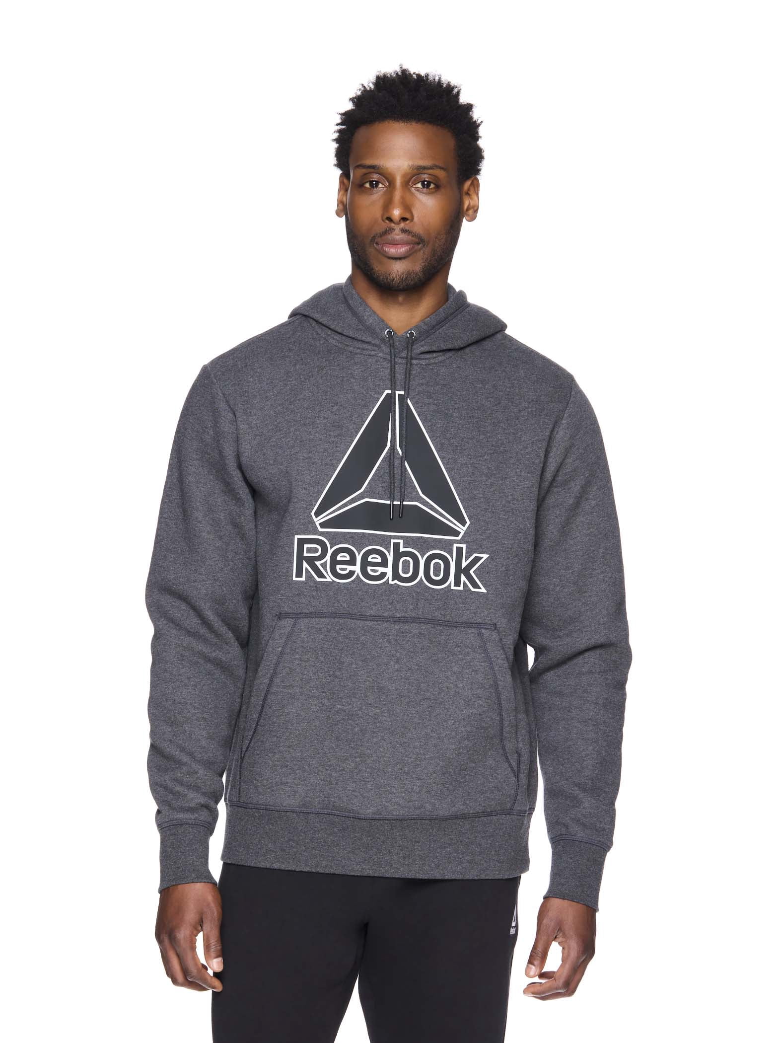 Reebok Men's and Big Men's Big Delta Logo Fleece Hoodie Sweatshirt ...