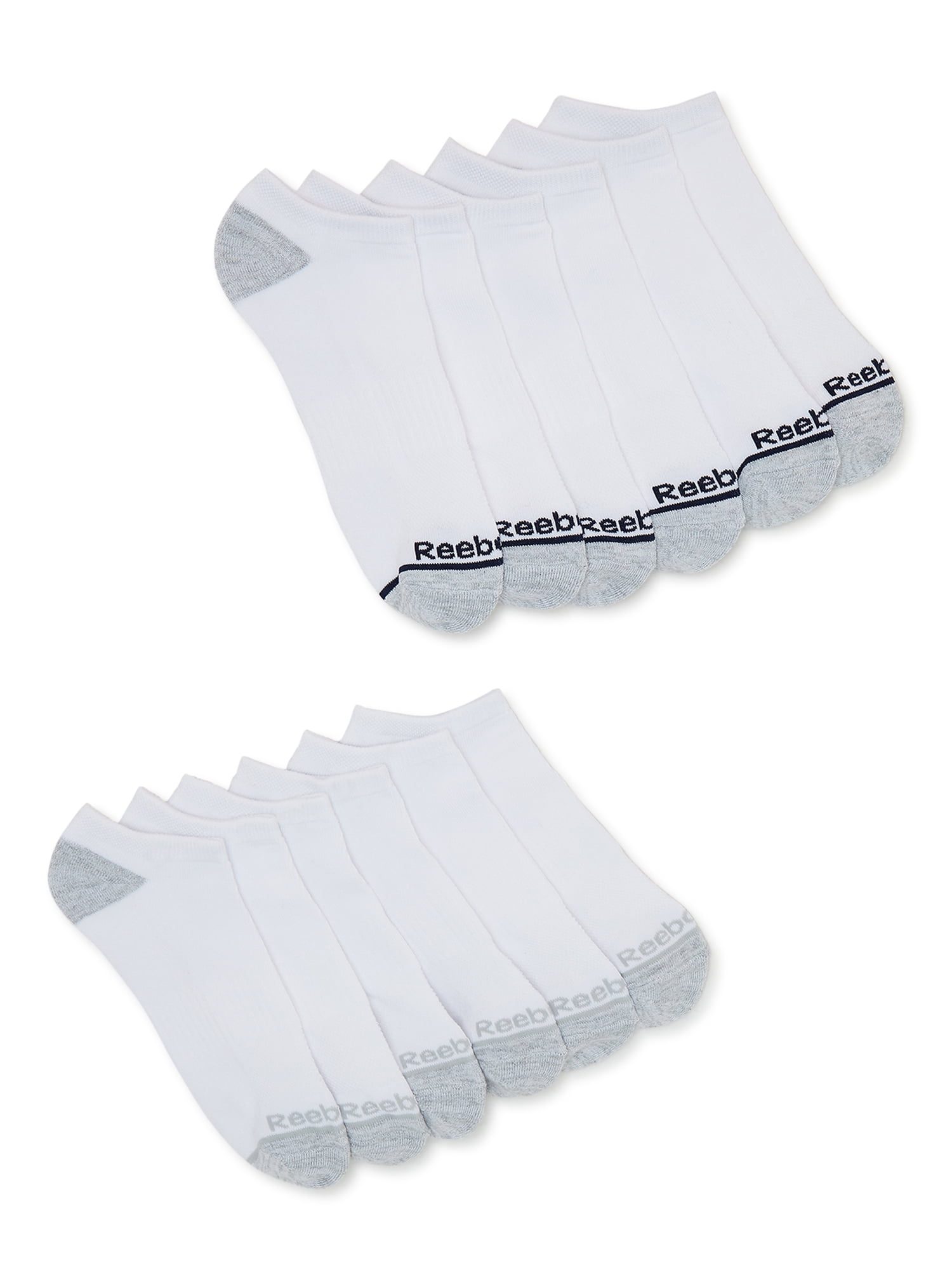 Reebok Men's Essentials Cushion Low Cut Socks, 12-Pack, Sizes 6-12.5 ...