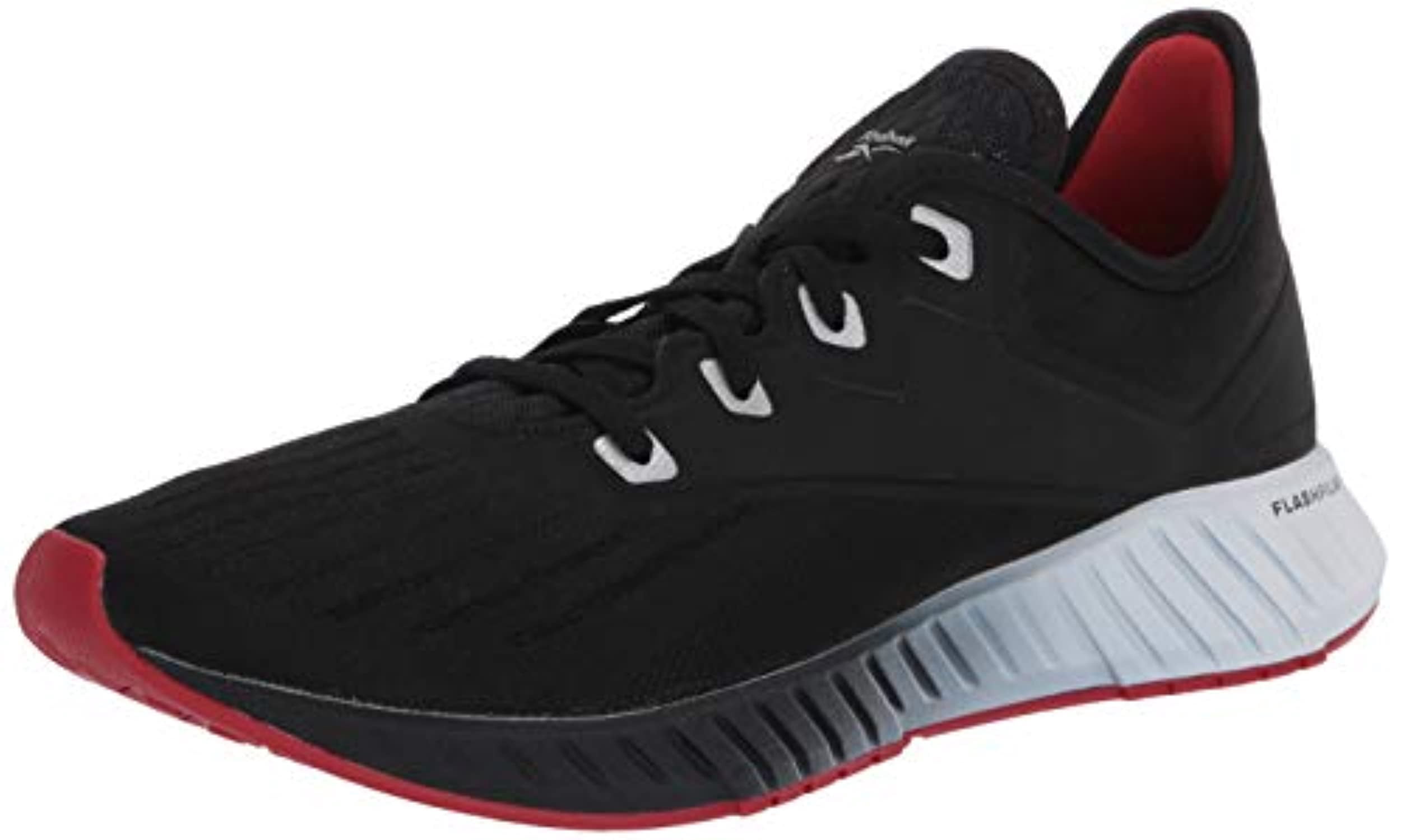 Reebok Men's FLASHFILM 2.0 Running Shoe, Black/White/Legacy Red, 9 M US ...