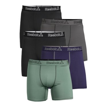 Reebok Men's Tech Comfort Long Length Boxer Brief Underwear, 9 inch, 3 ...
