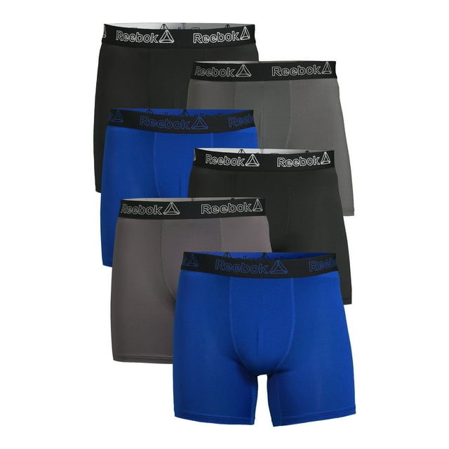 Reebok Men’s Featherweight Performance Boxer Briefs, 6-Pack - Walmart.com