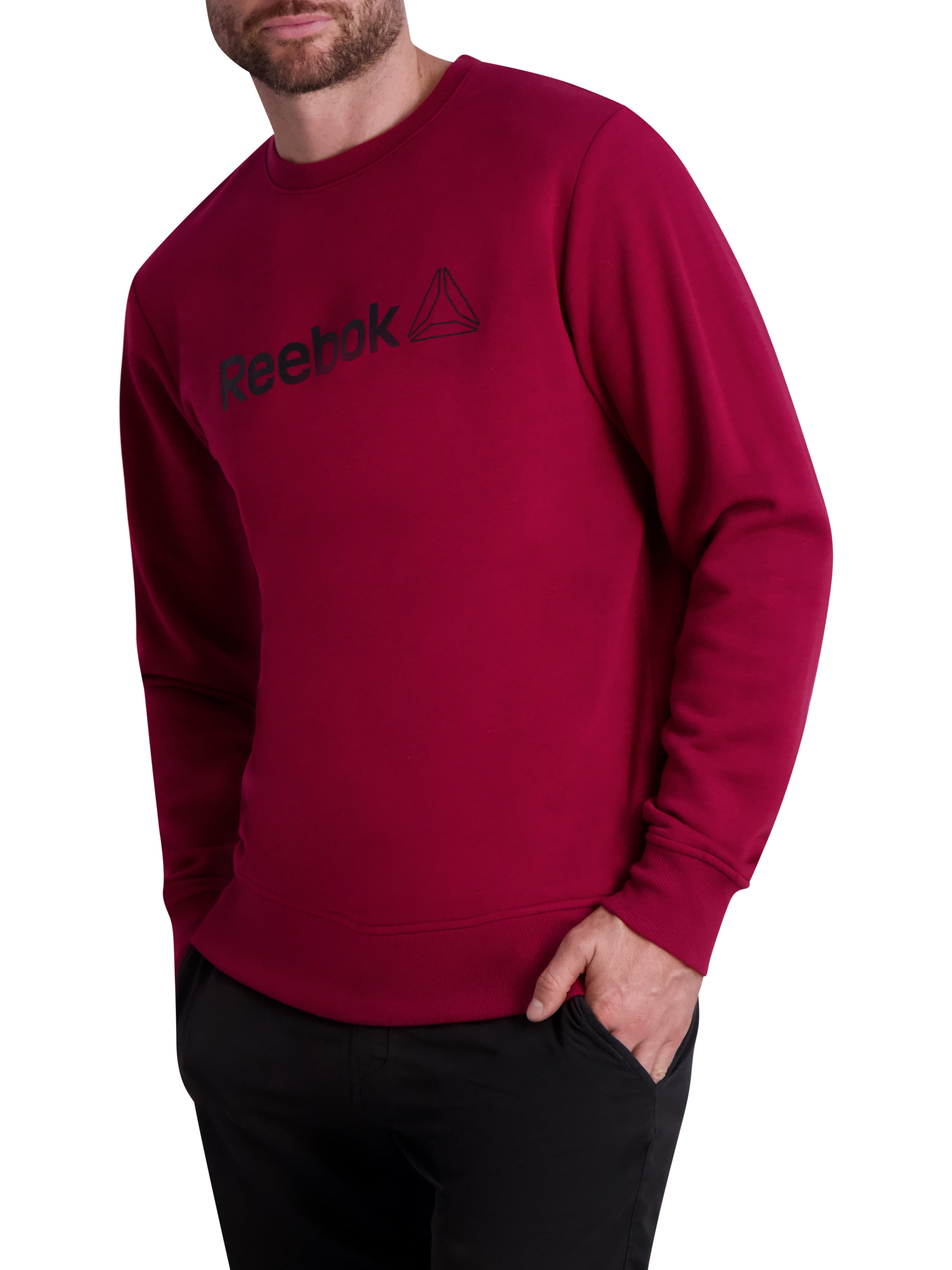 Reebok Men's Crewneck Sweatshirt Up To 3XL Comfortable for Activities ...