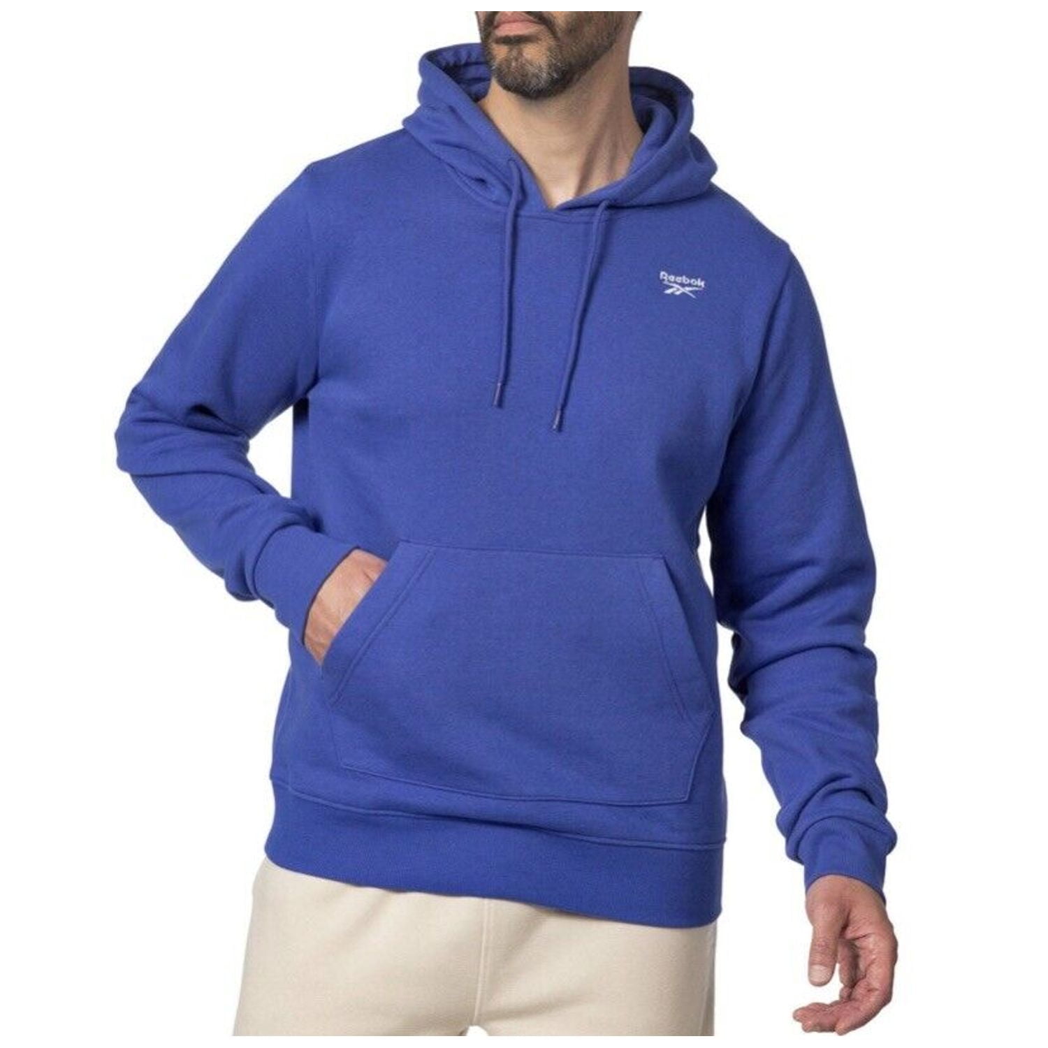 Reebok Men's Identity Fleece Pullover Classic Drawstring Sport Hoodie ...