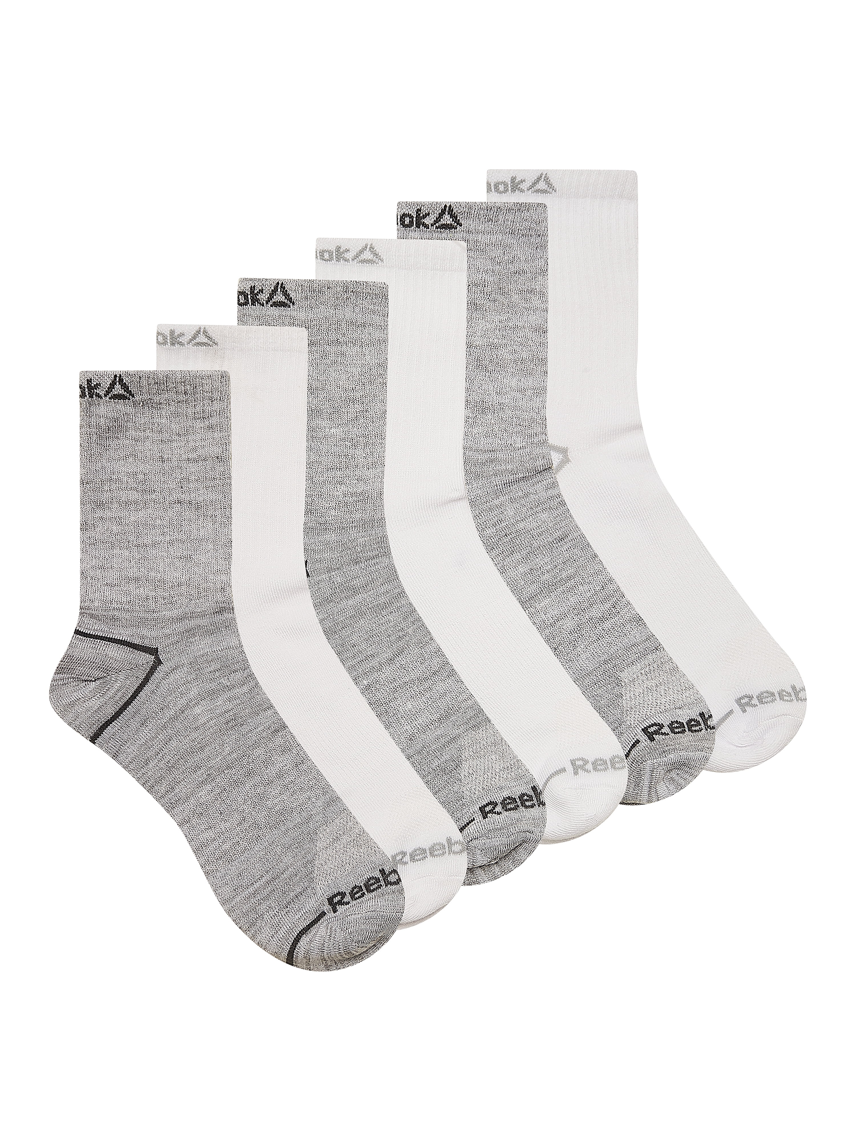 Reebok Men's Lightweight Mid Crew Socks, 6-Pack - Walmart.com