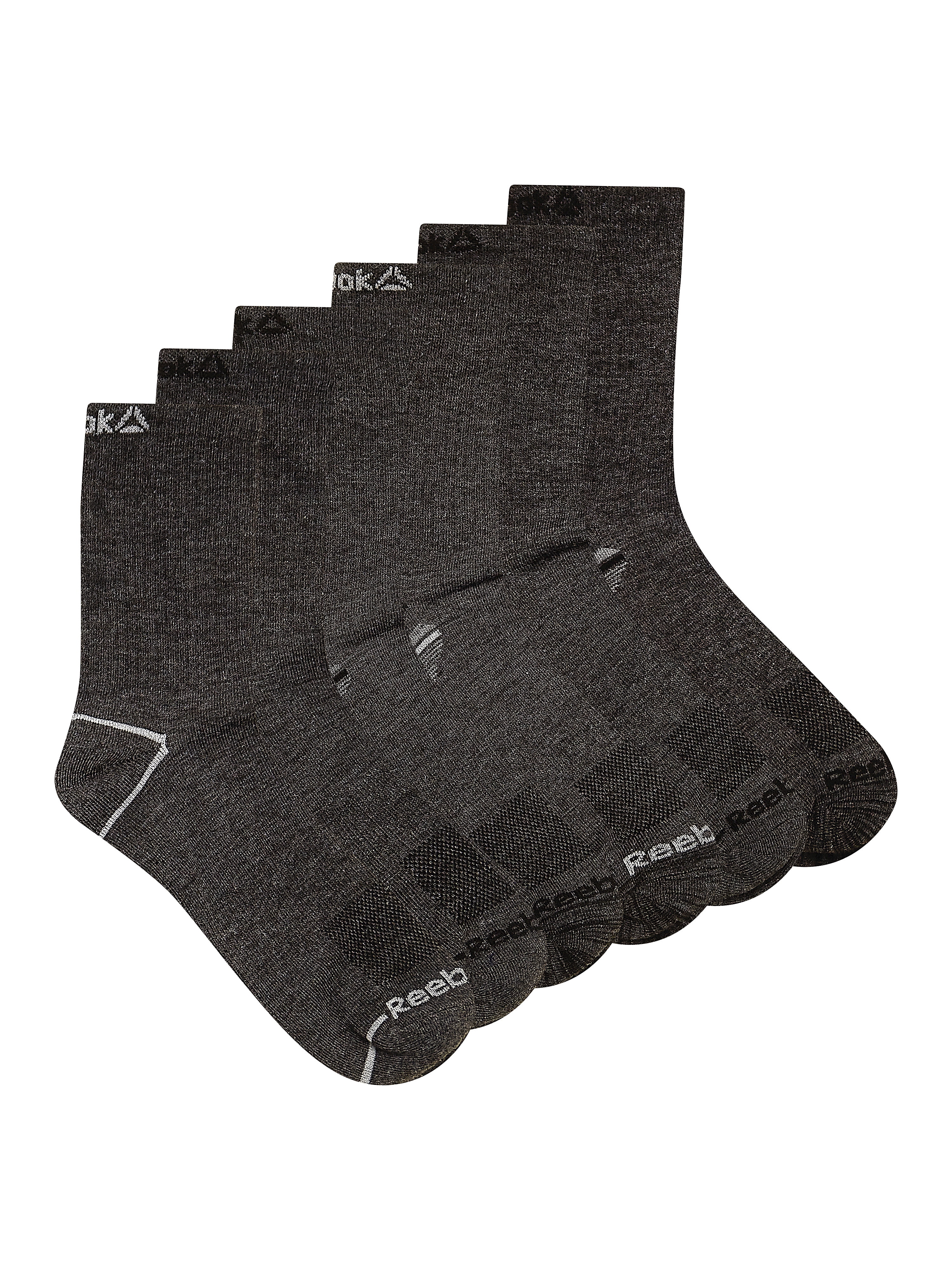 Reebok Men's Lightweight Mid Crew Socks, 6-Pack - Walmart.com