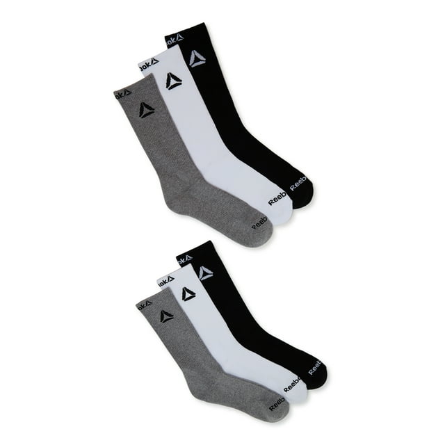 Reebok Men's Performance Cotton Blend Crew Socks, 6-Pack - Walmart.com