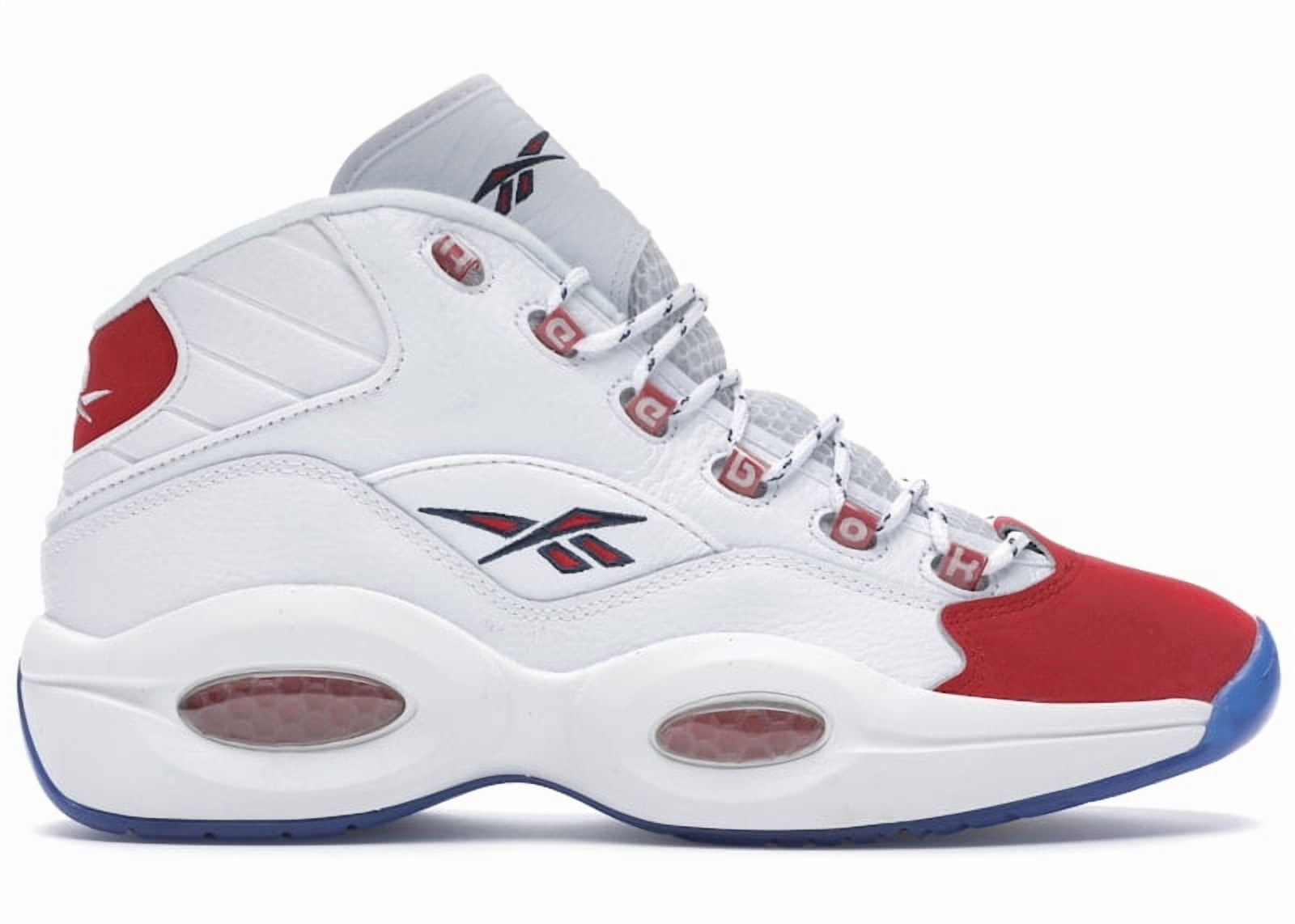 Reebok Men's Question Mid Red Toe 25th Anniversary Basketball Shoes ...