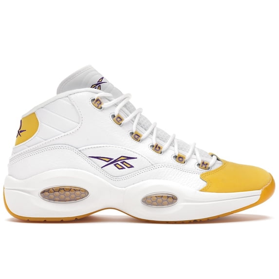 Reebok Men's Question Mid Yellow Toe Basketball Shoes, from StockX ...
